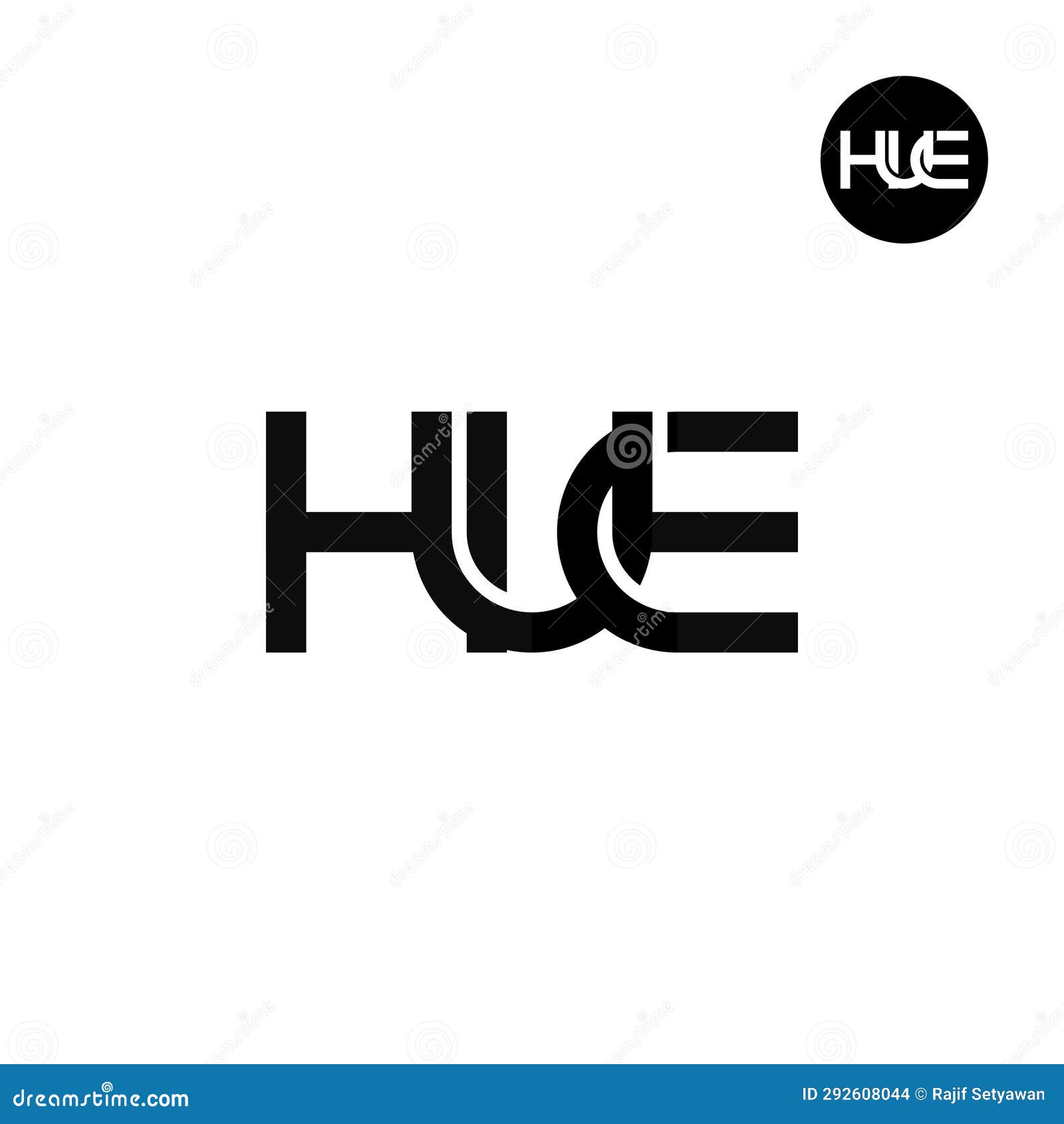 Letter HUE Monogram Logo Design Vector Illustration | CartoonDealer.com ...