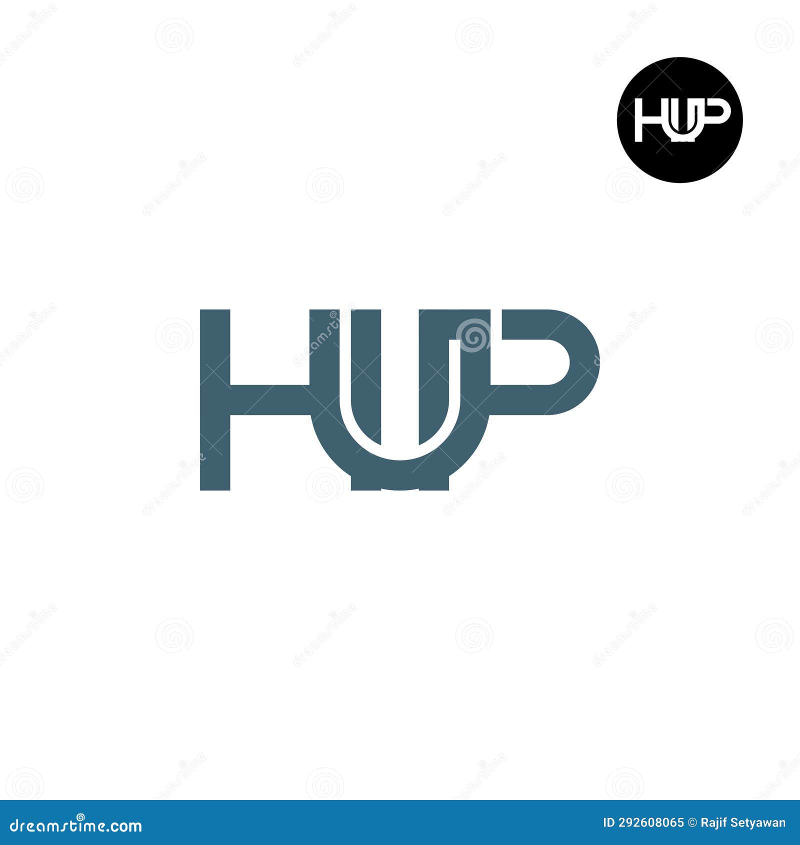 Letter HUP Monogram Logo Design Stock Illustration - Illustration of ...