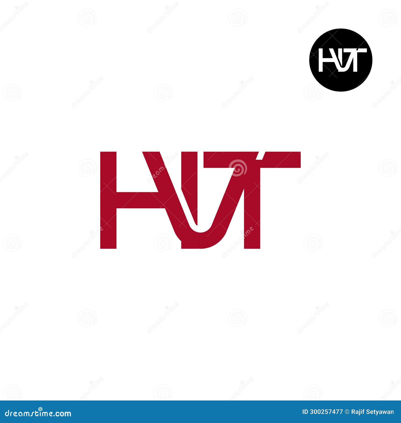 Letter HVT Monogram Logo Design Stock Vector - Illustration of ...