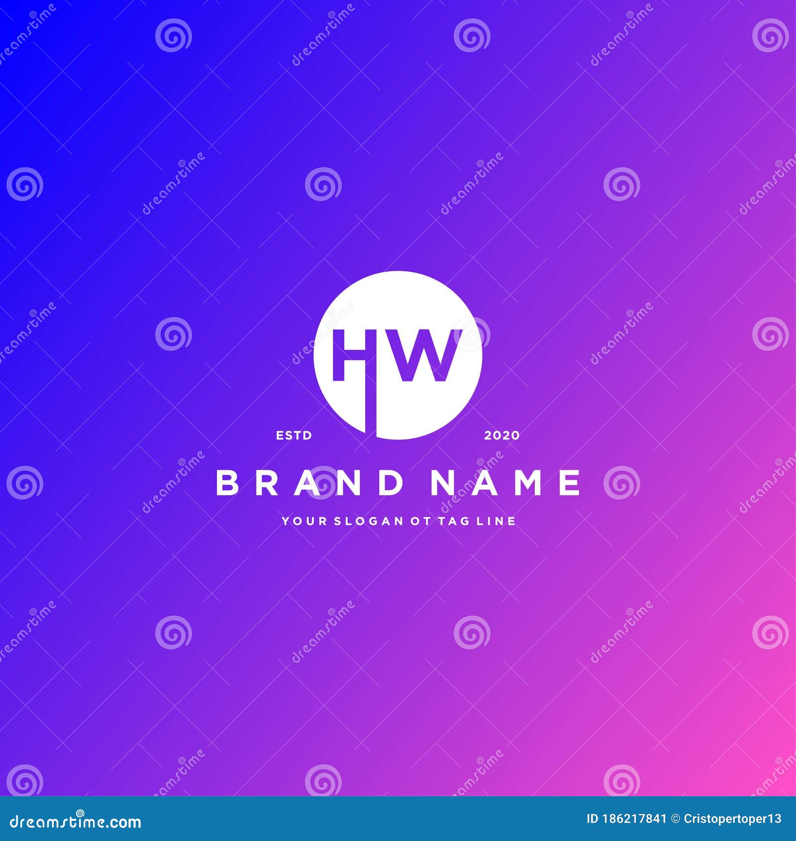 Letter HW Logo Design Vector Stock Vector - Illustration of graphic ...