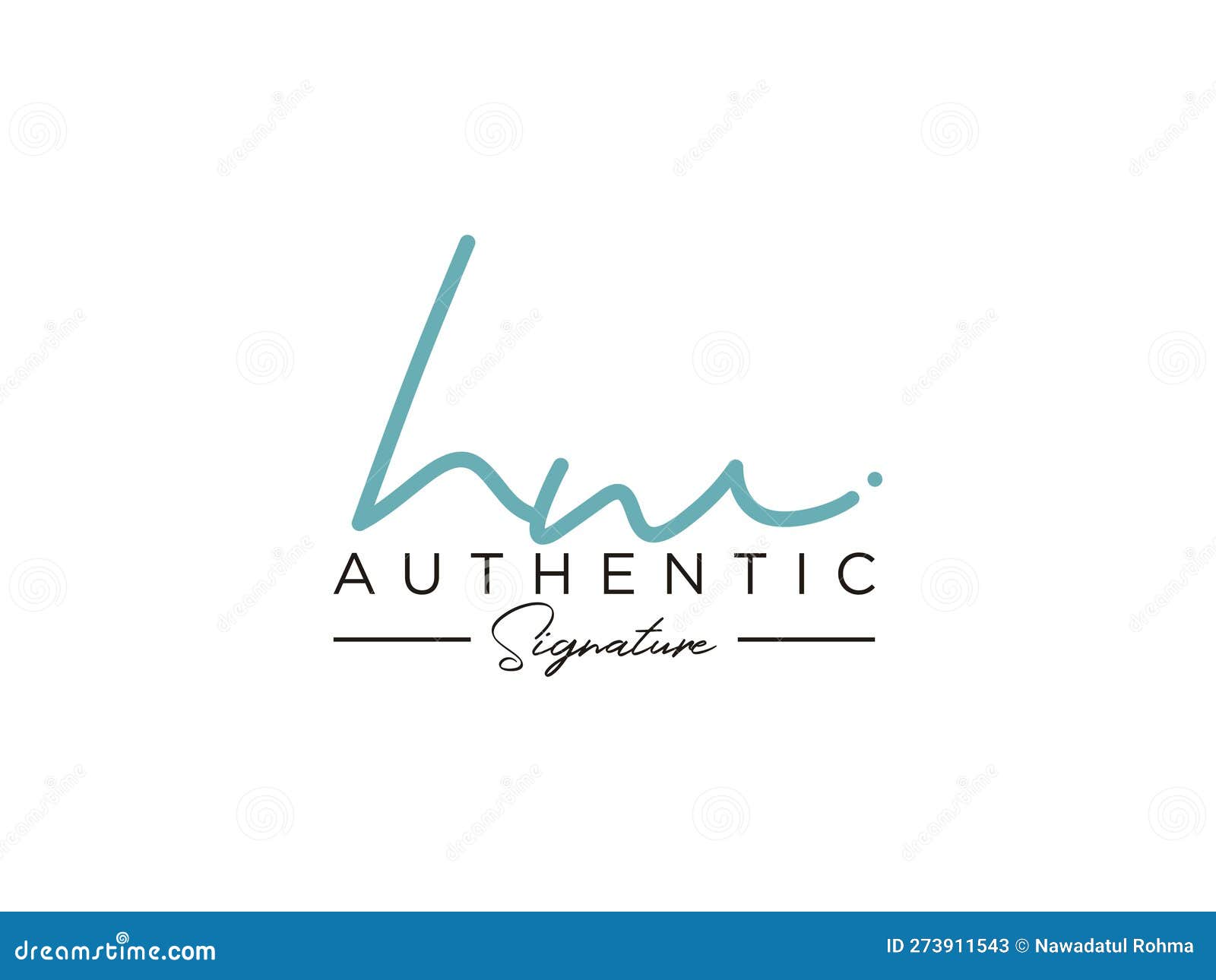 Letter HW Signature Logo Template Vector Stock Vector - Illustration of ...