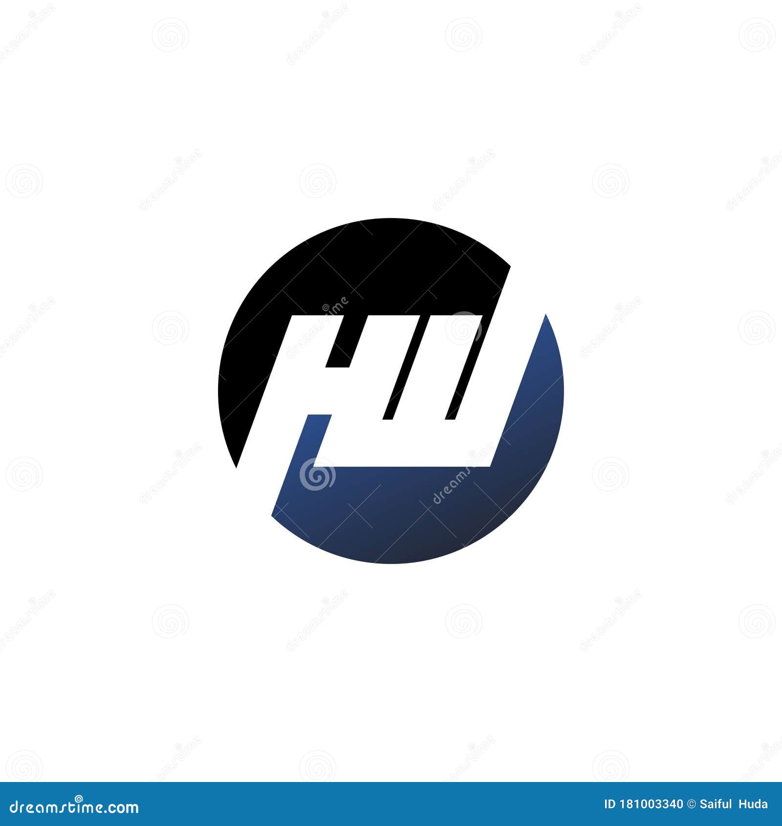Letter HW Simple Logo Icon Design Vector. Stock Vector - Illustration ...