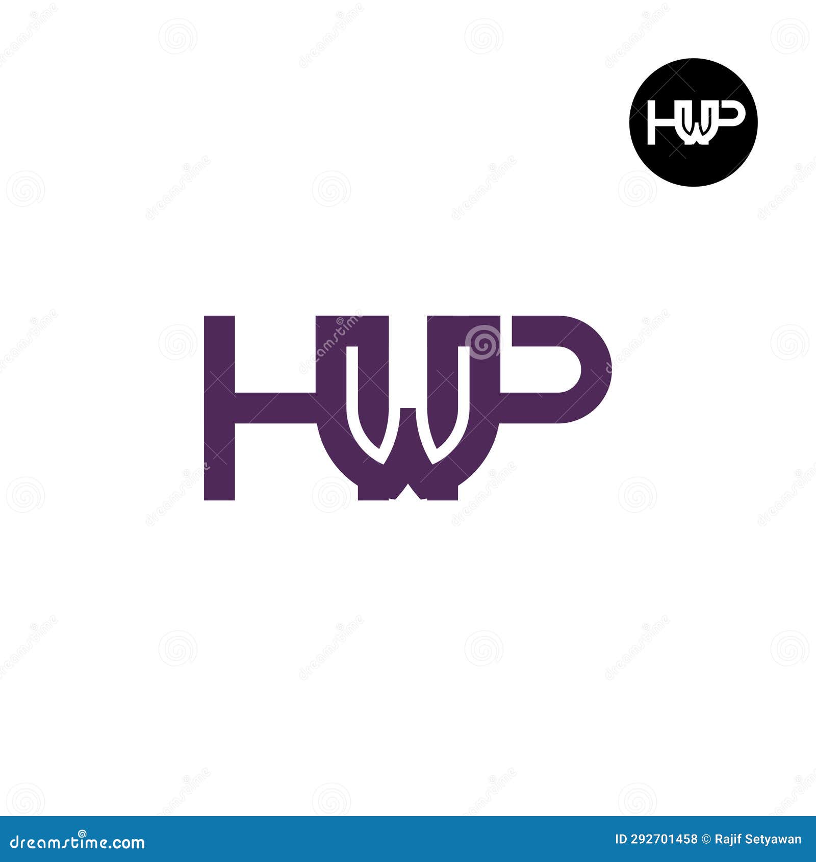 Letter HWP Monogram Logo Design Stock Illustration - Illustration of ...