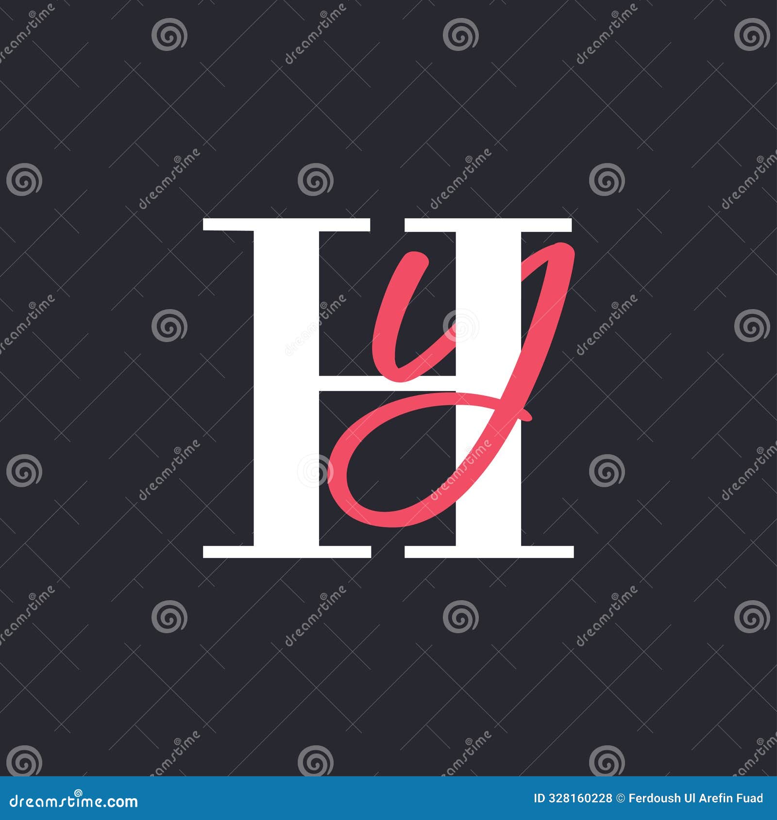 Letter HY Logo. Perfectly Blended Initials HY Letter Logo Design Stock ...