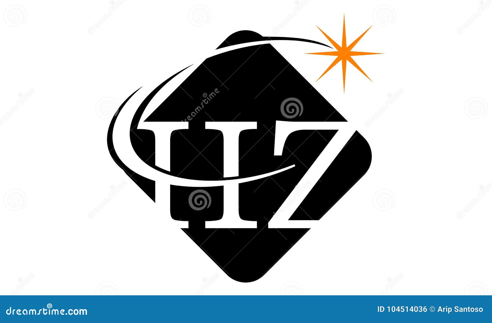 Letter HZ Solution Modern stock vector. Illustration of logo - 104514036