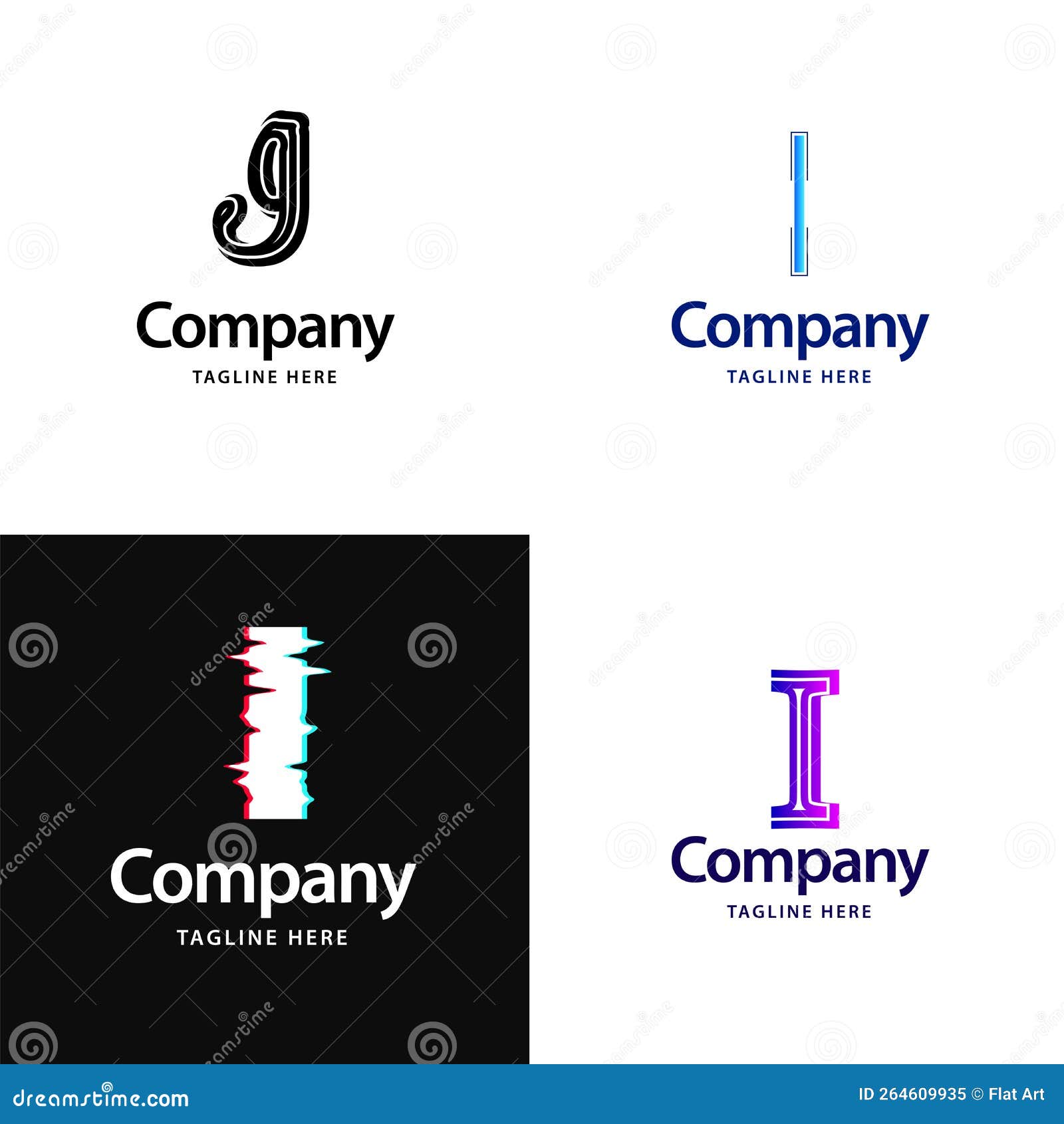 Letter I Big Logo Pack Design Creative Modern Logos Design for Your ...