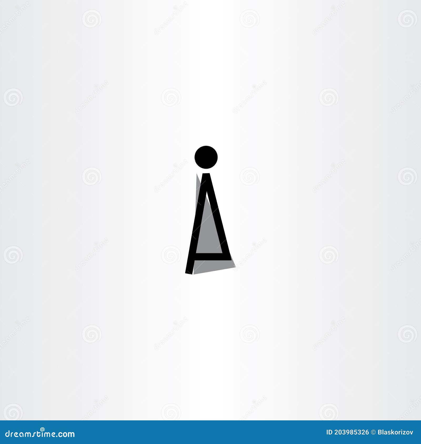 Letter I Black Symbol Logo Vector Icon Element Stock Vector ...