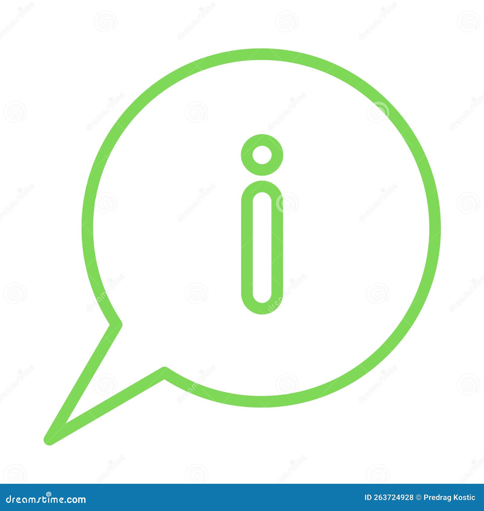 Letter I in the Bubble Icon Stock Illustration - Illustration of ...