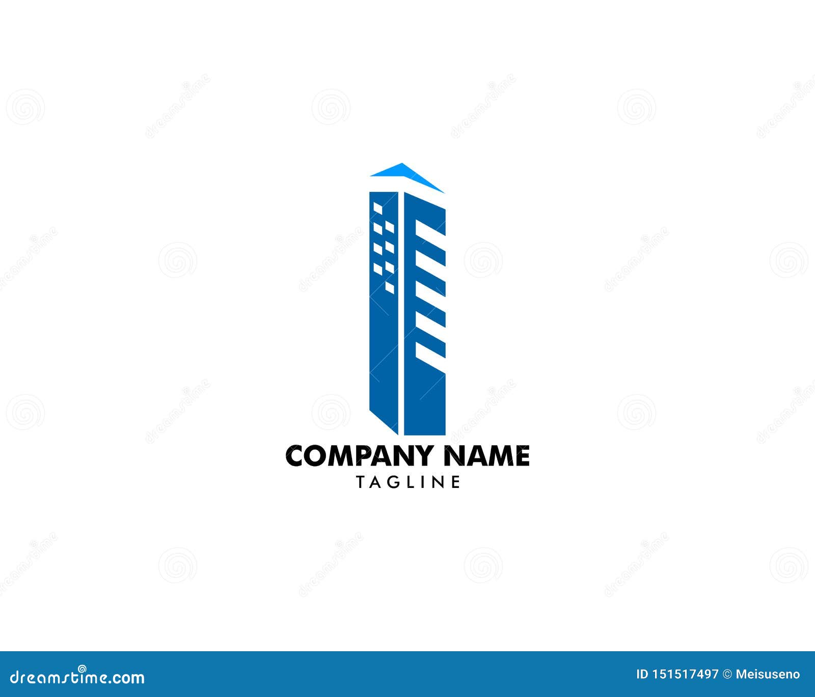Letter I with Building for Construction Company Logo Stock Vector ...