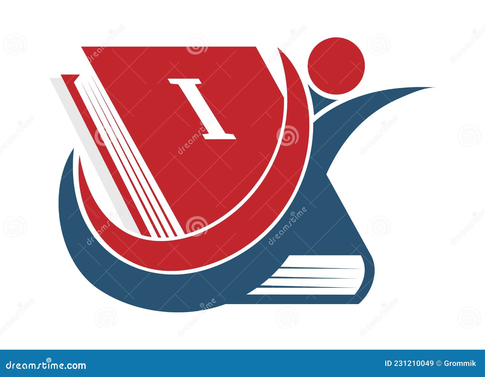 Letter I on the Cover of the Book Stock Vector - Illustration of ...
