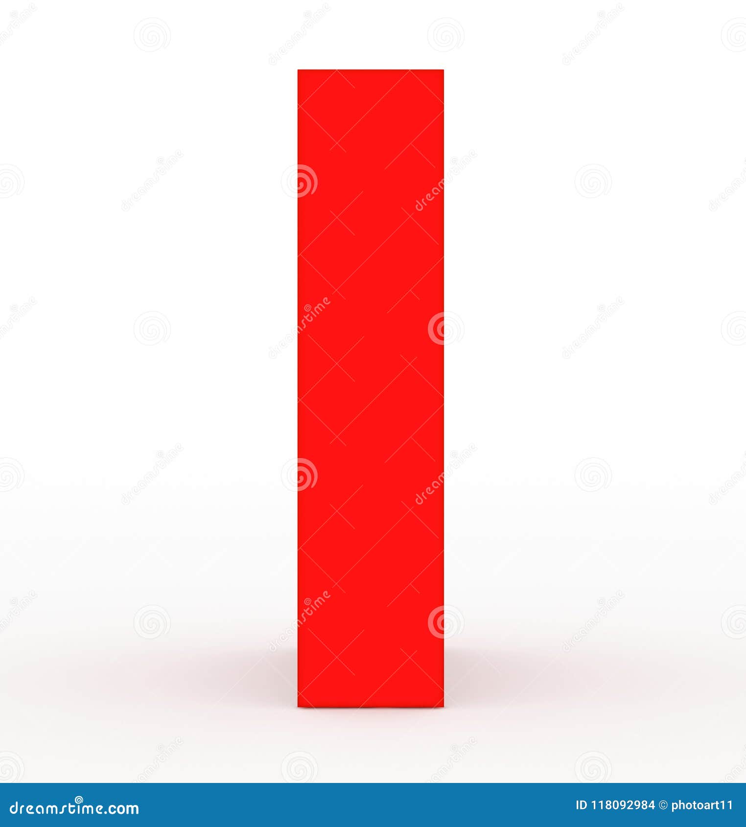 Letter I 3d Red Isolated on White Stock Illustration - Illustration of ...