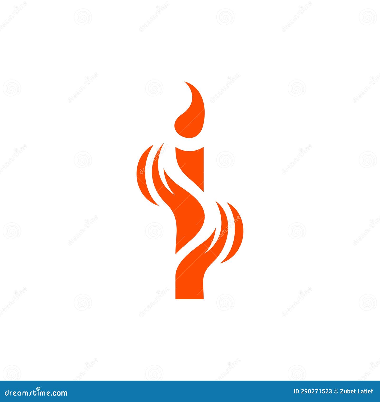 Letter I Fire Monogram Creative Logo Stock Illustration - Illustration ...