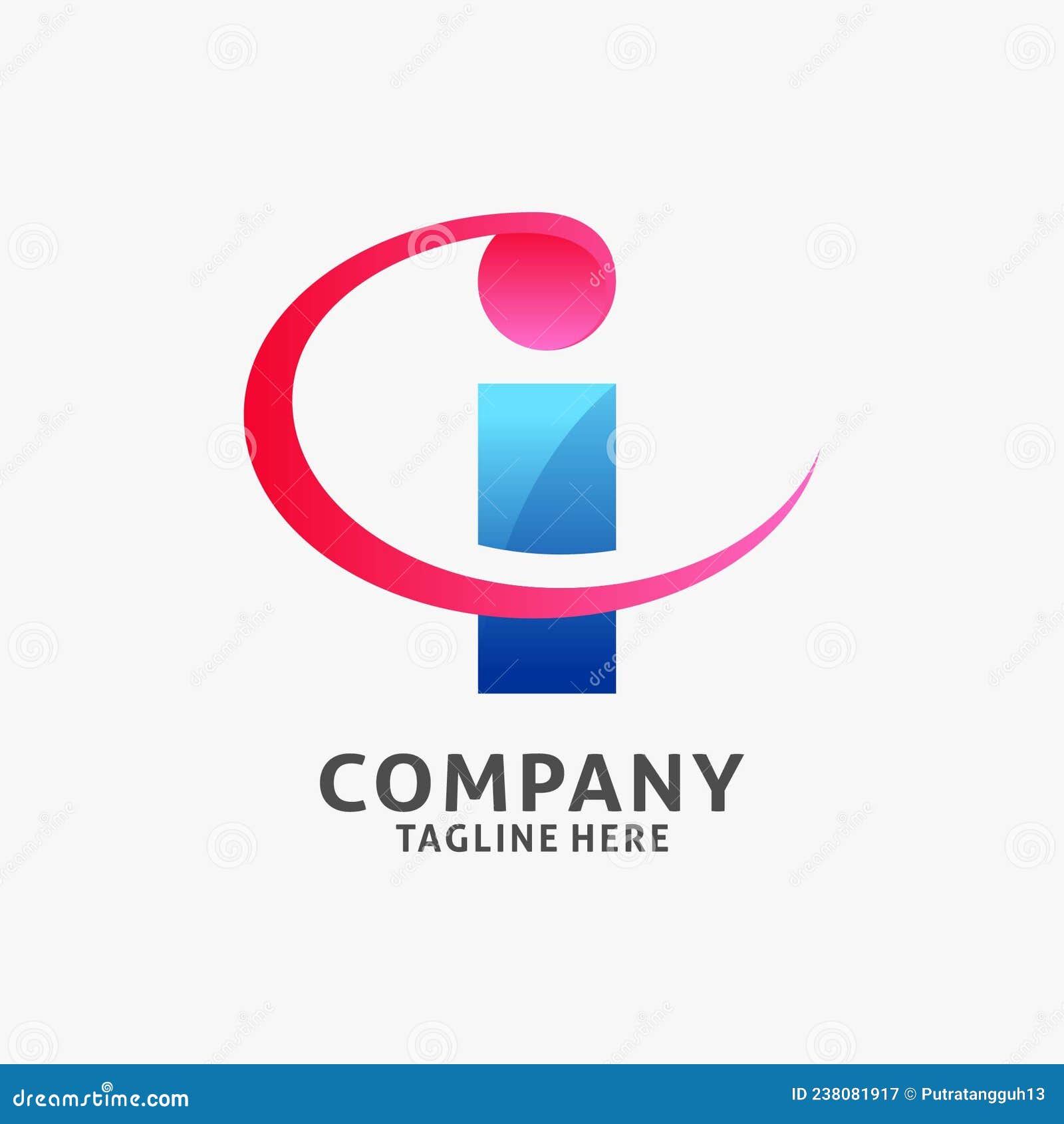 Letter I Gradient Logo Design Stock Vector - Illustration of identity ...