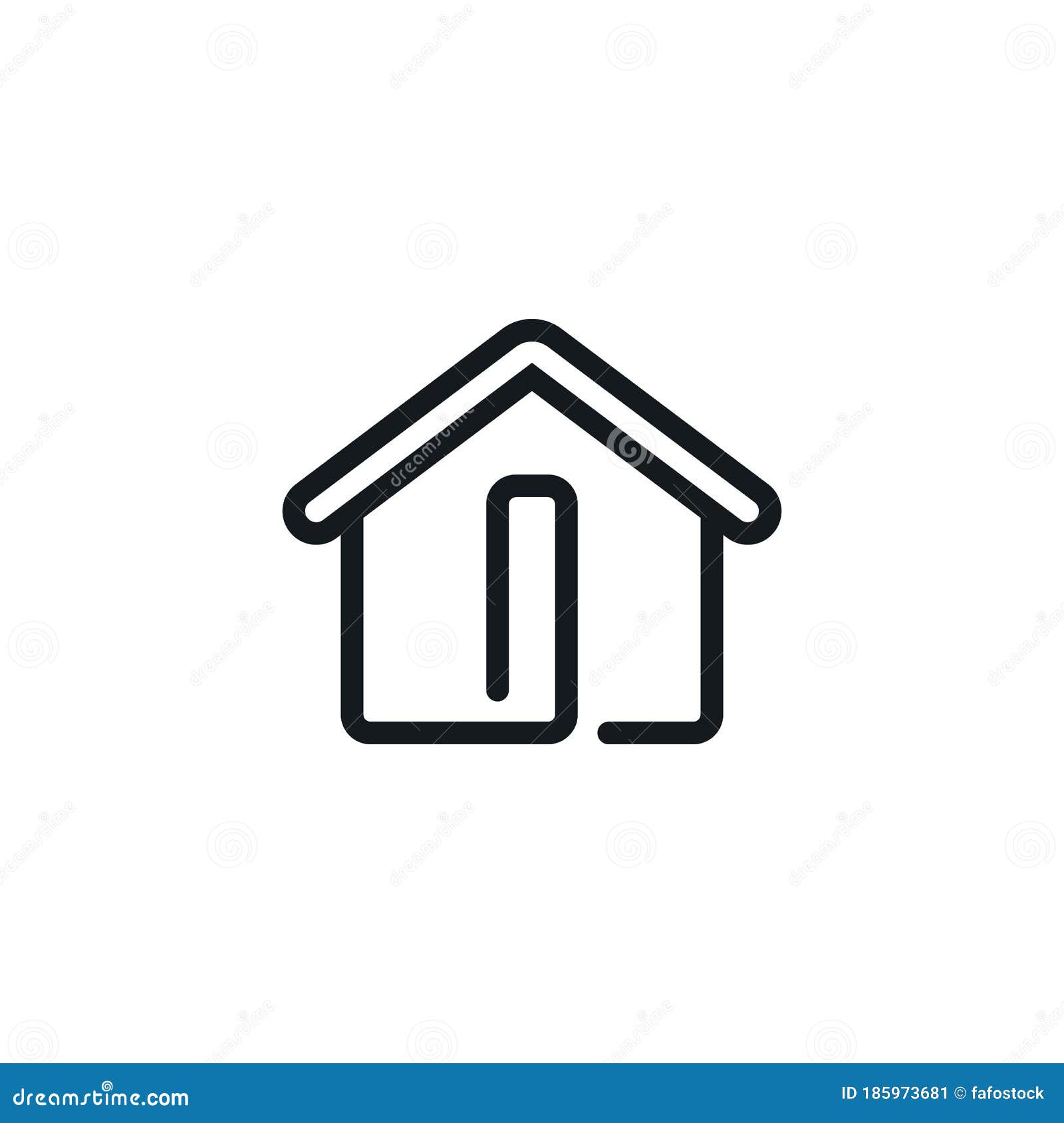 Letter I in House Icon Vector Design Template Stock Vector ...