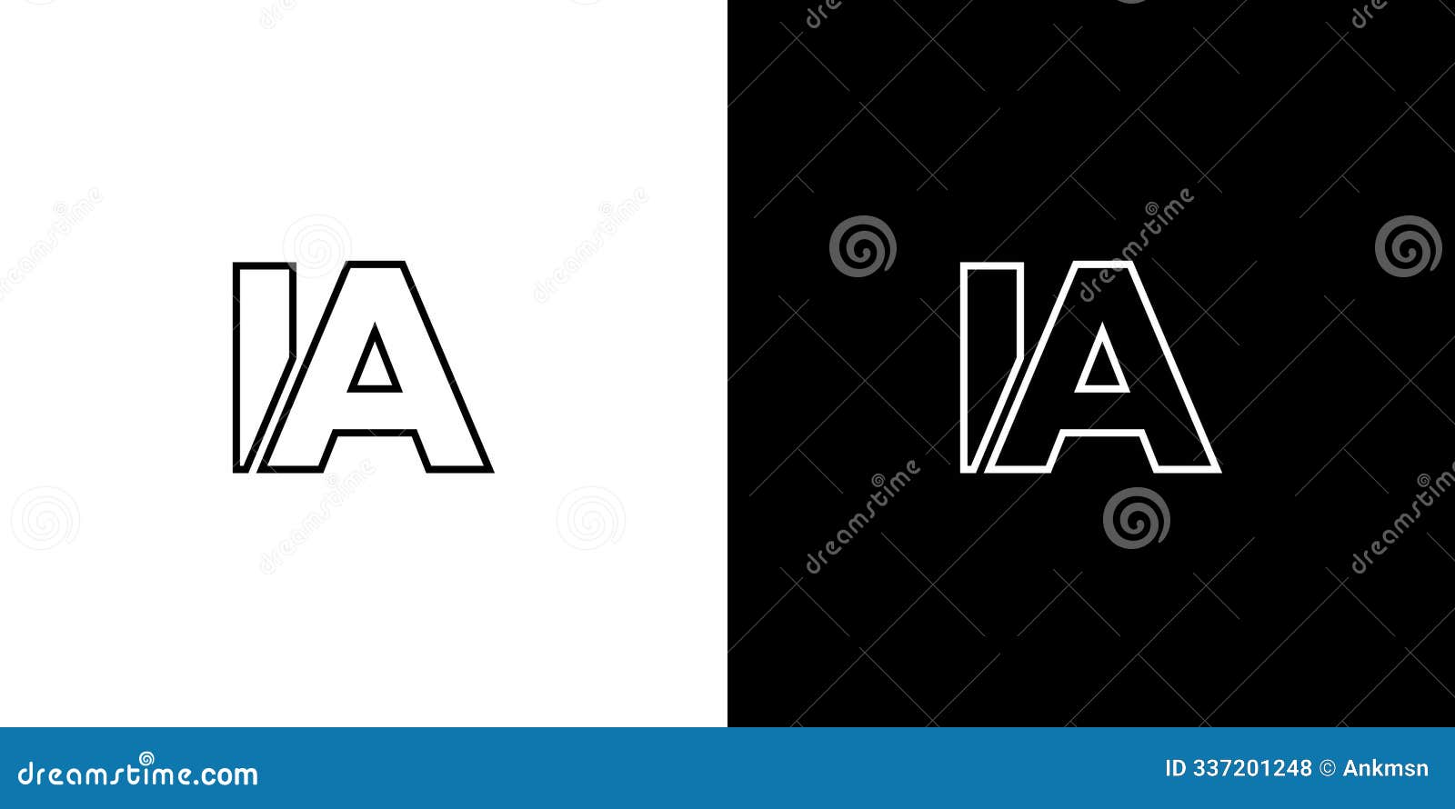 Letter I and a, IA Logo Design Template. Minimal Monogram Initial Based ...