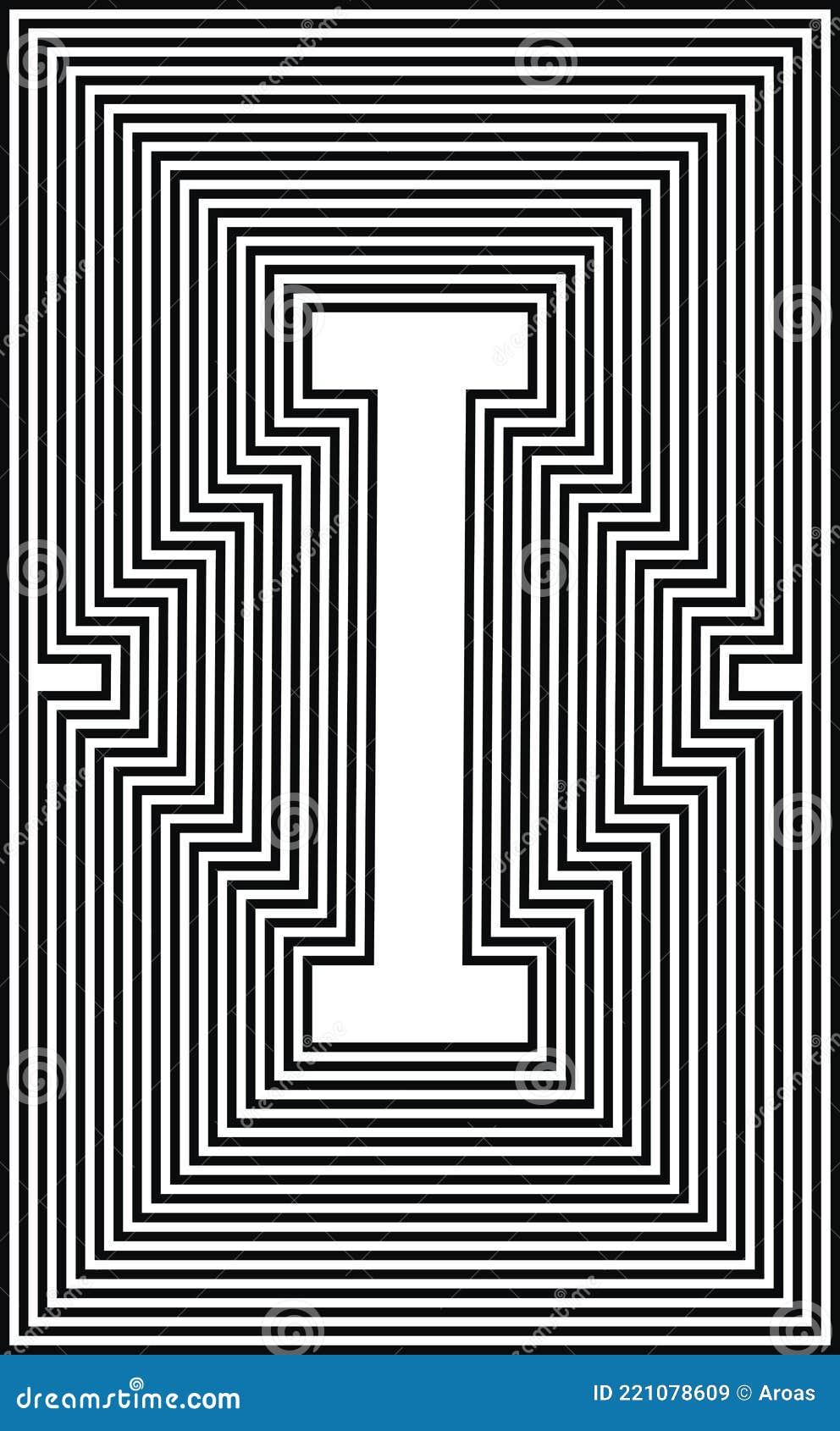 Letter I Line Logo Icon Design Stock Vector - Illustration of sticker ...