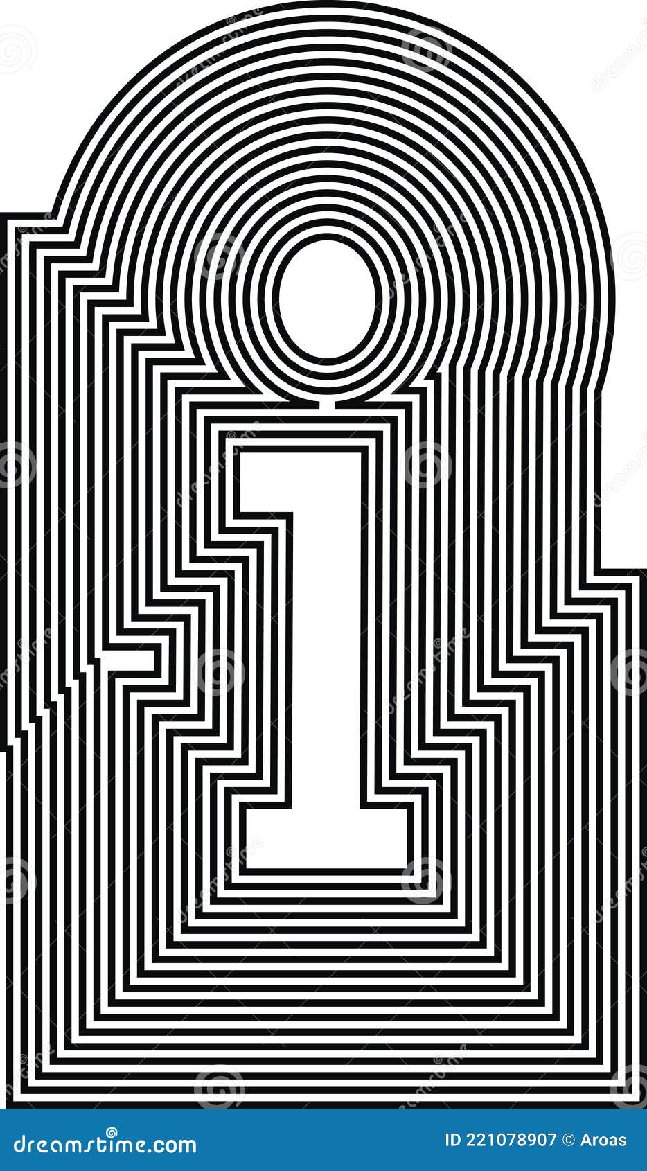 Letter I Line Logo Icon Design Stock Vector - Illustration of logo ...