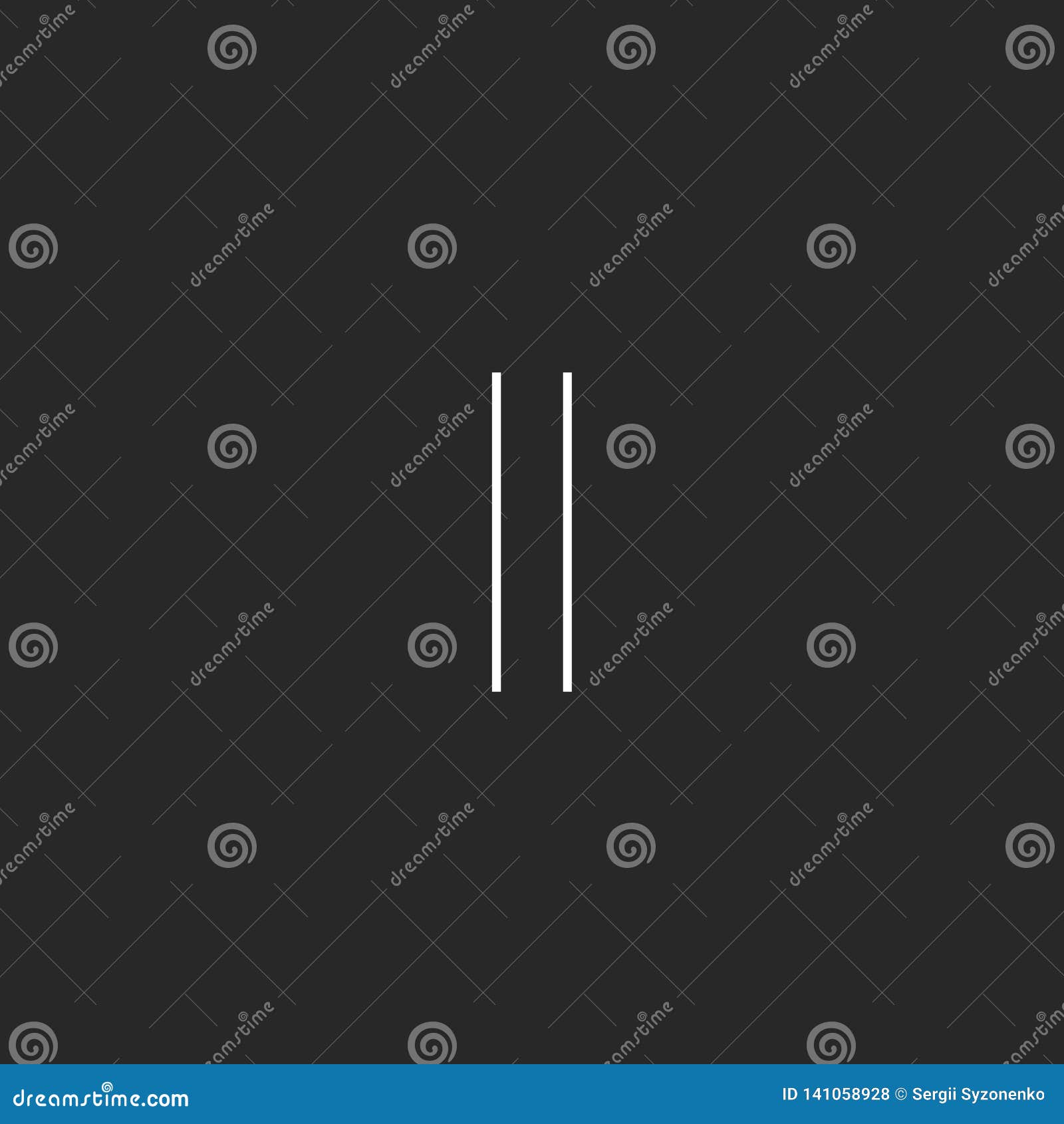 Letter I Logo Mockup, Thin Line Simple Design Element, Two White ...