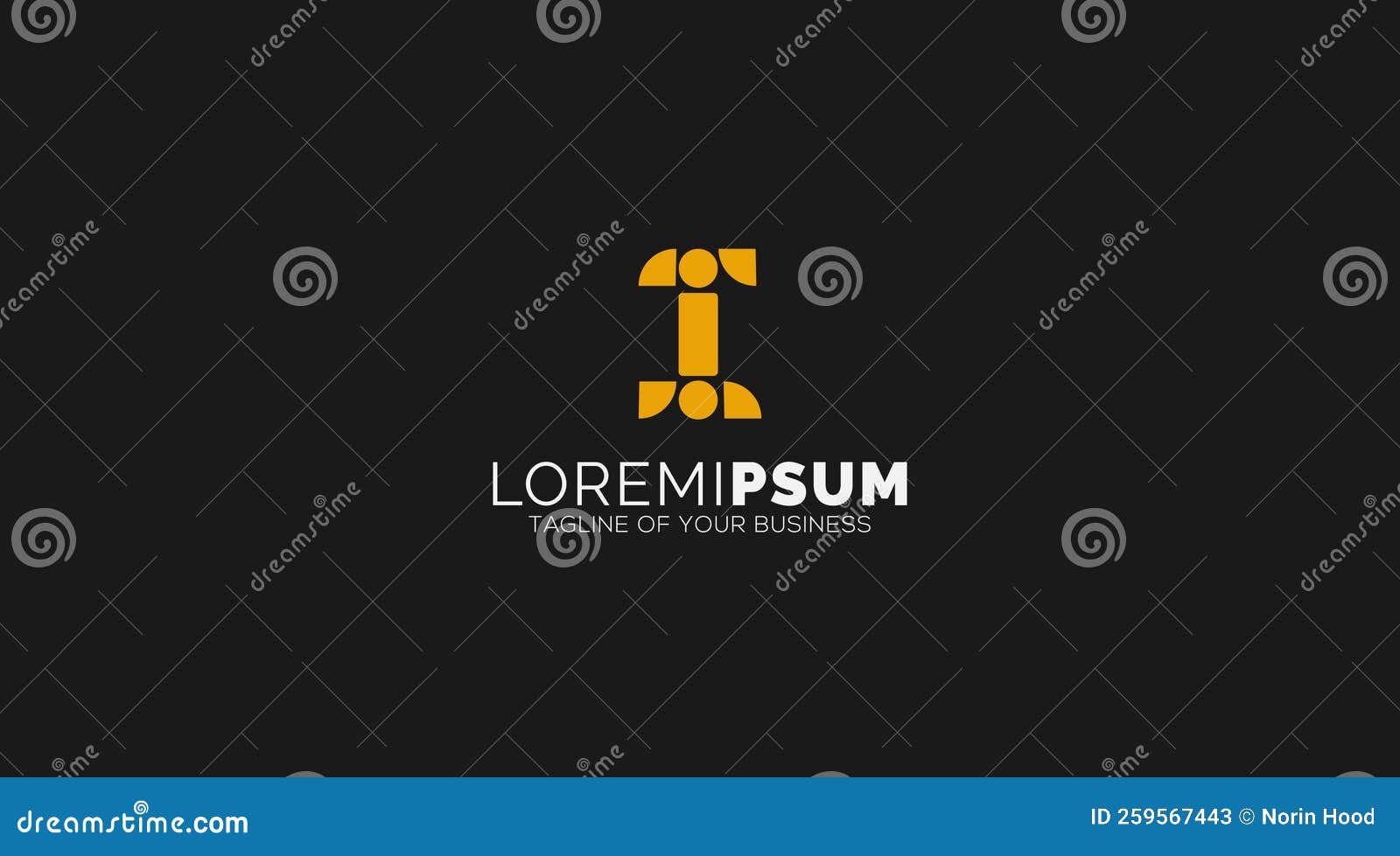 Letter I Line Art Logo Icon Design Template Elements Stock Illustration ...