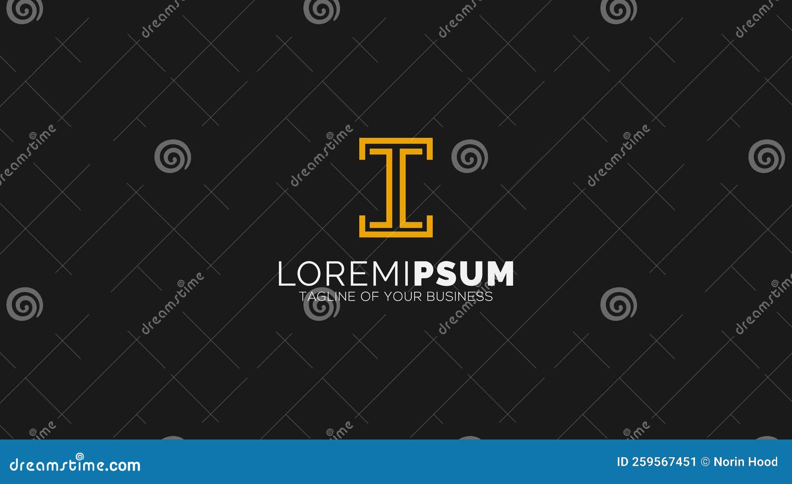Letter I Line Art Logo Icon Design Template Elements Stock Illustration ...