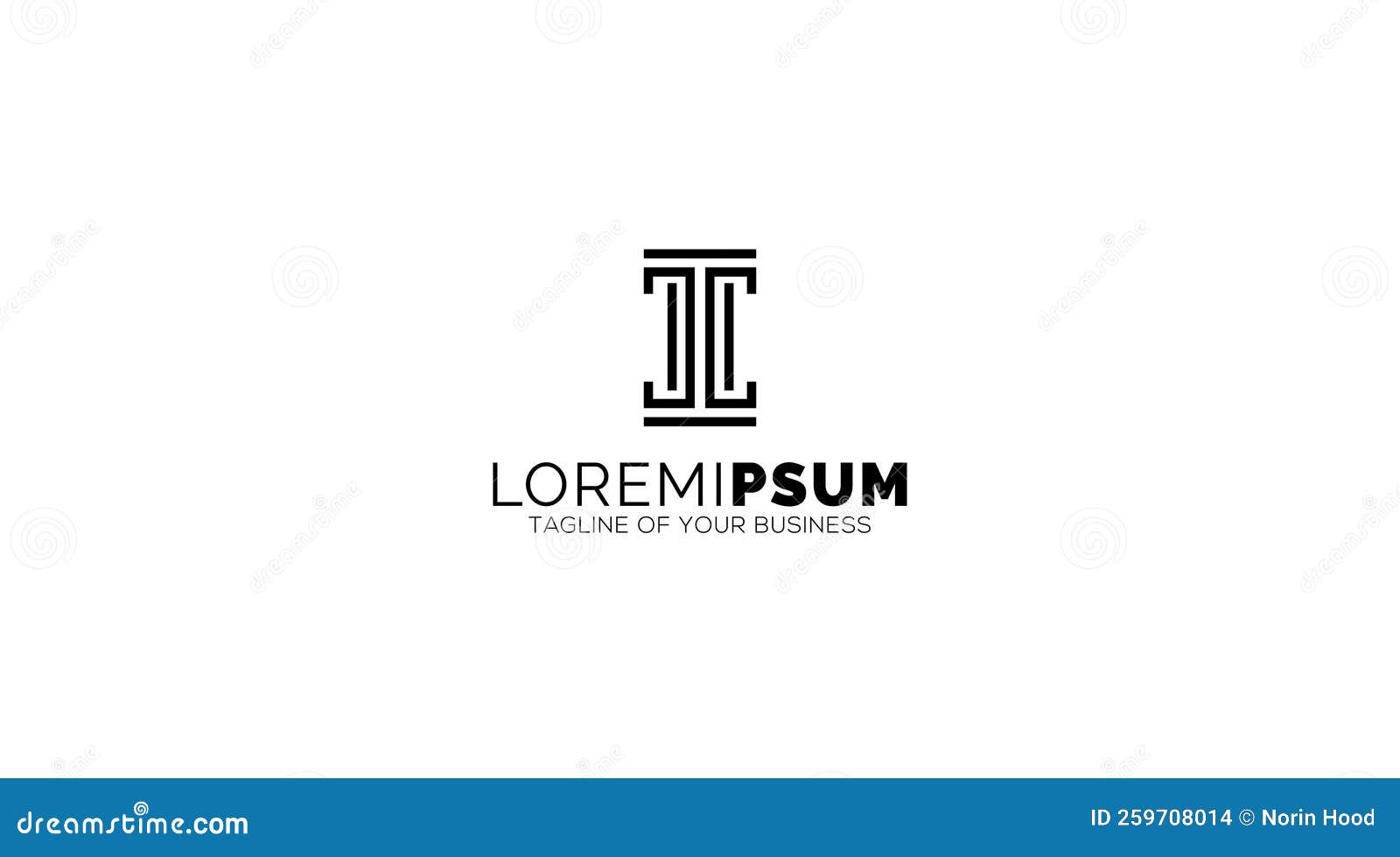 I Letter Isolated Logo Design Corporate Logotype Stock Illustration ...