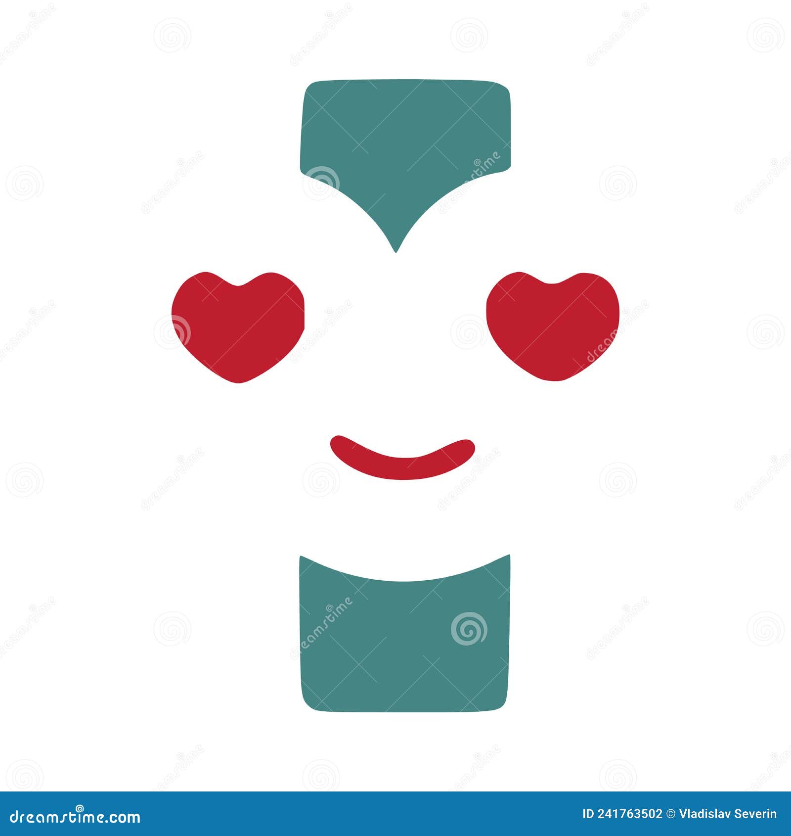 Letter I in Love is a Cute Smiley Stock Illustration - Illustration of ...