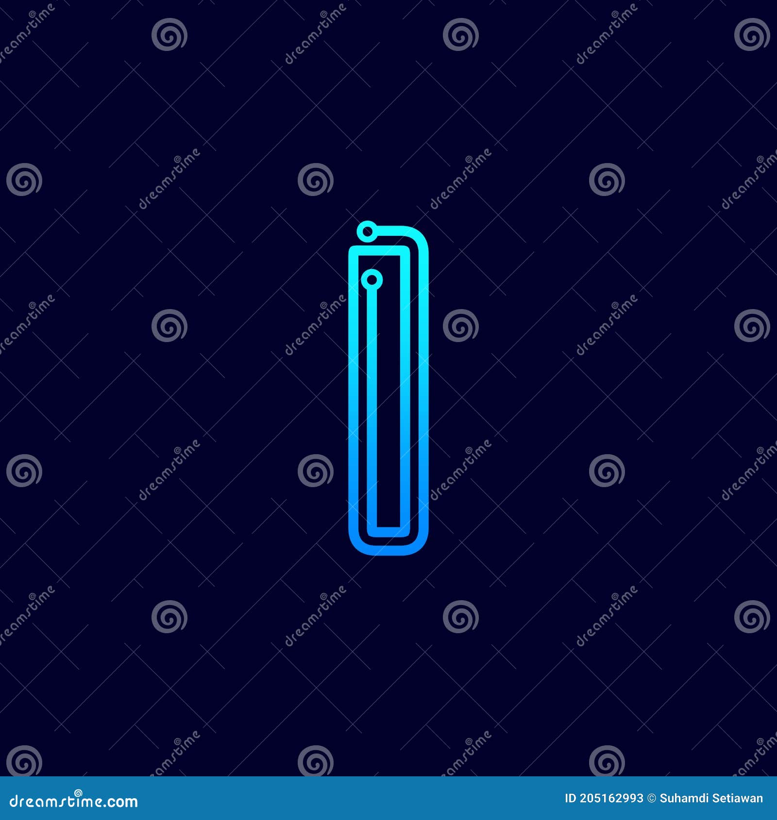 Letter I Modern Technology Logo Design Vector Stock Vector ...