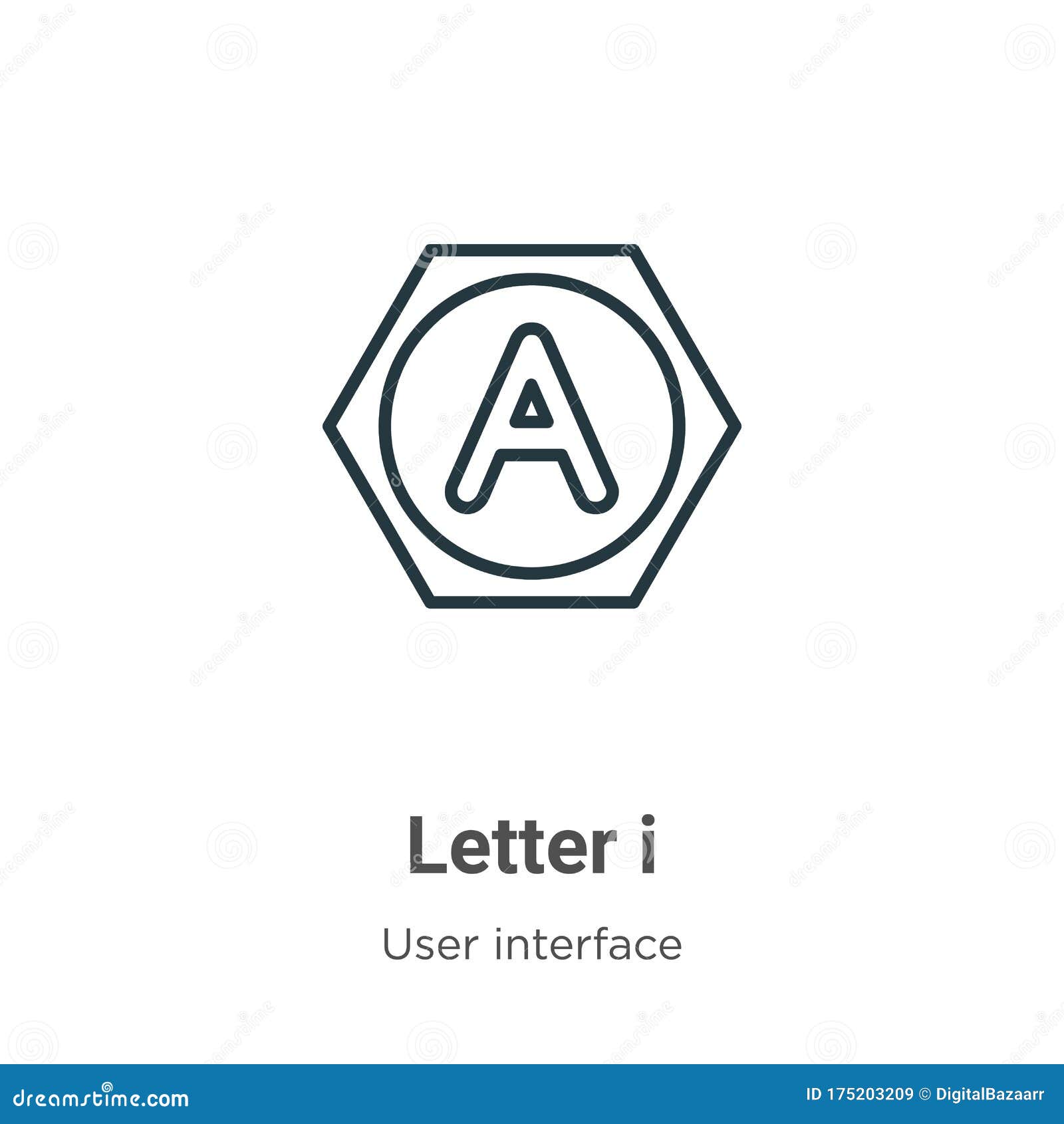 Letter I Outline Vector Icon. Thin Line Black Letter I Icon, Flat ...