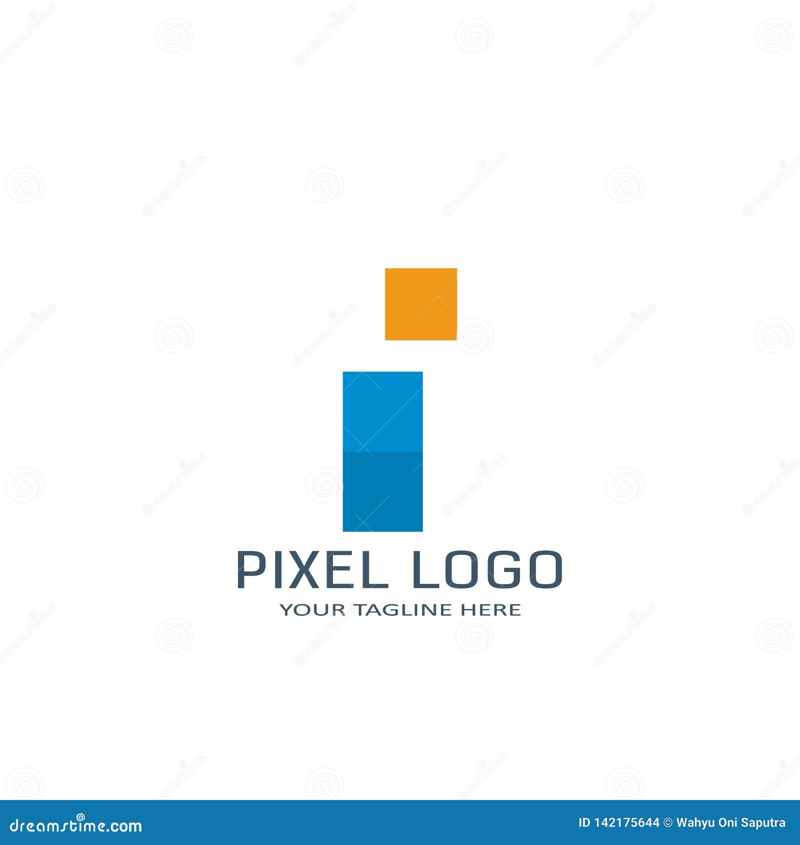 Letter I Pixel Logo Design Template. Alphabet Pixel Motion Logo. Stock ...