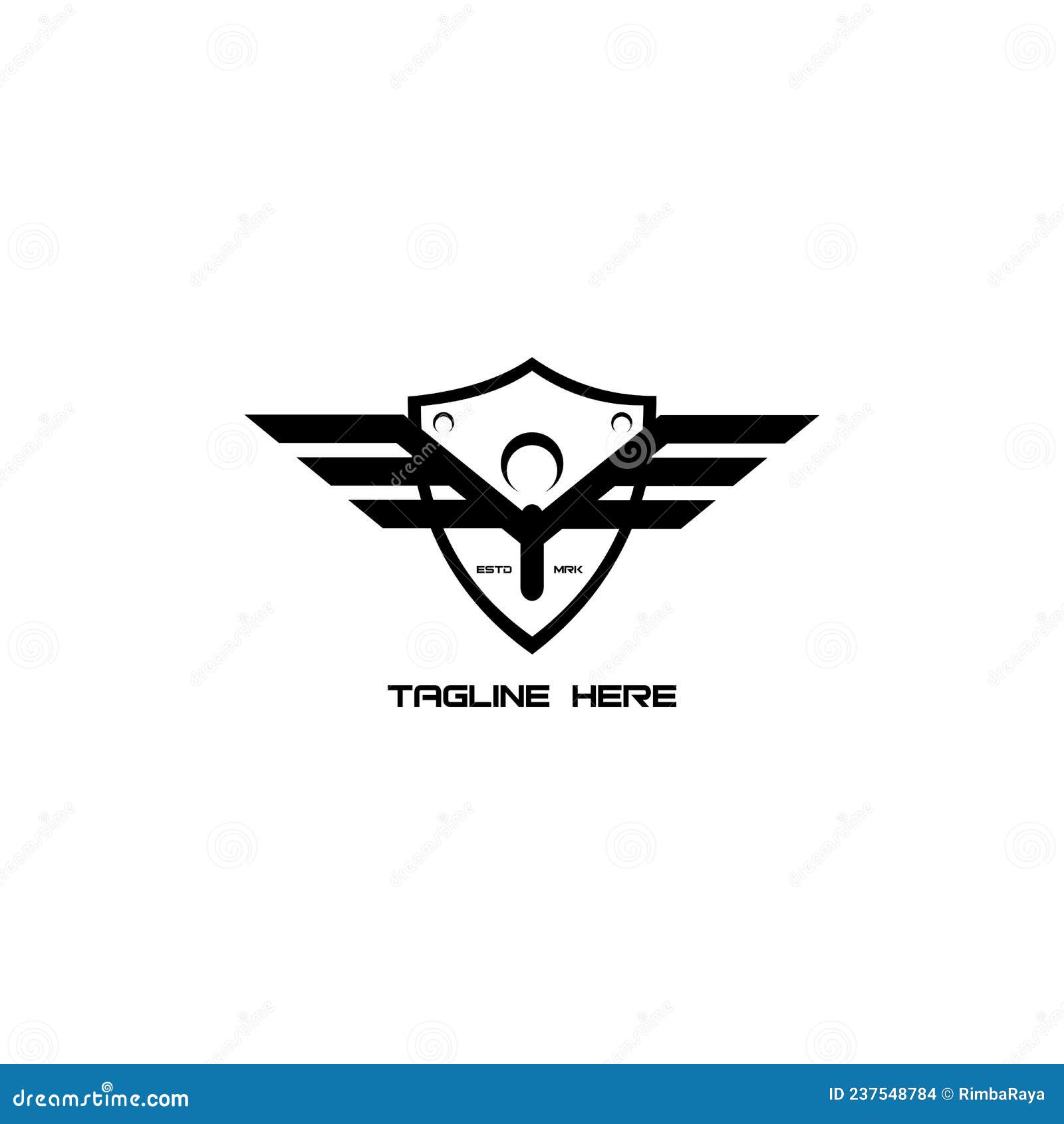 Letter I Shield Wings Logo . Wings Logo Abstract Design Vector Template ...
