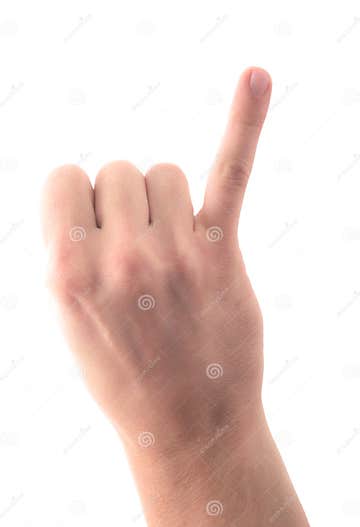 Letter I in Sign Language, on a White Background Stock Image - Image of ...
