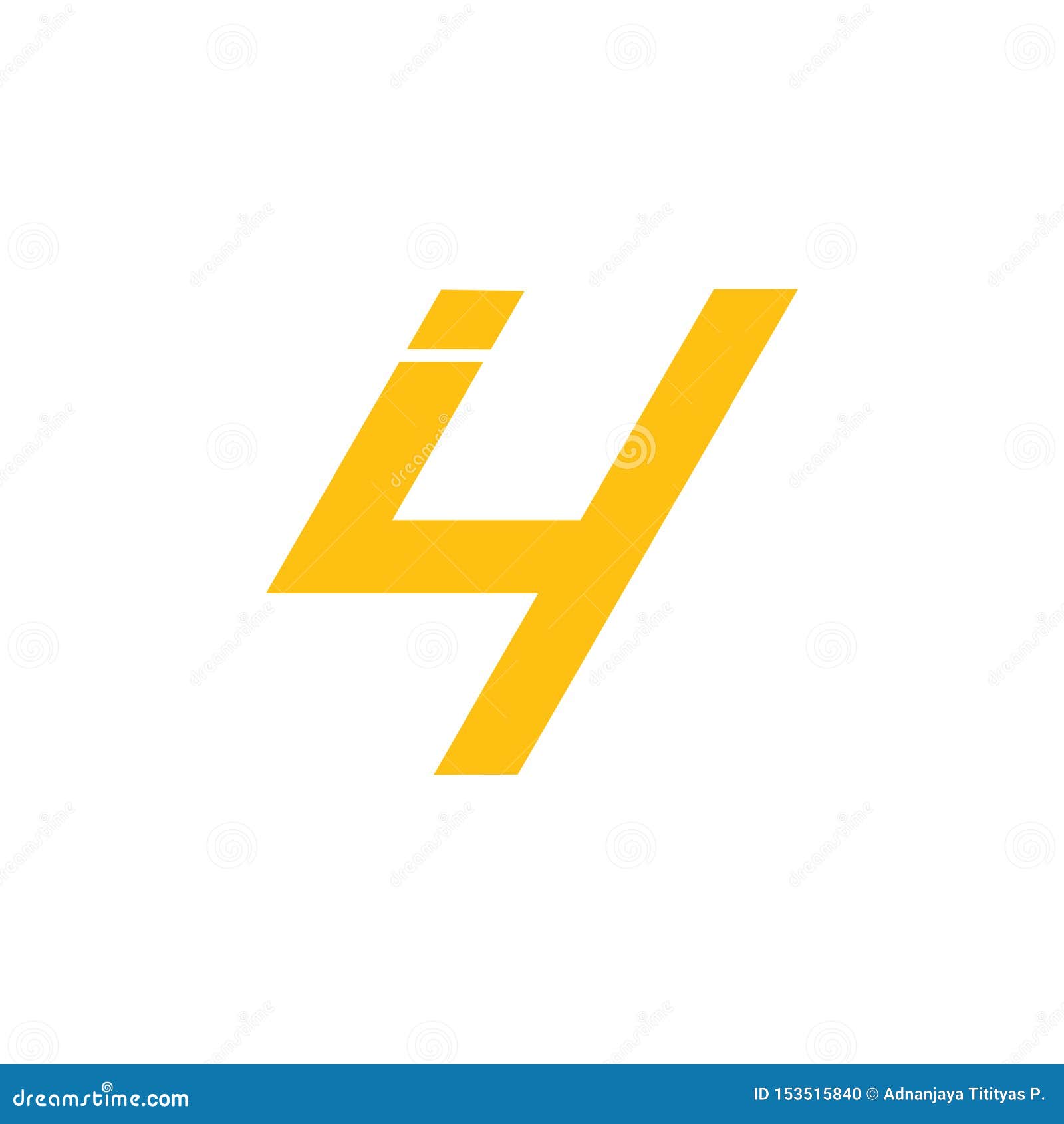 Letter I4 Simple Geometric Logo Vector Stock Vector - Illustration of ...