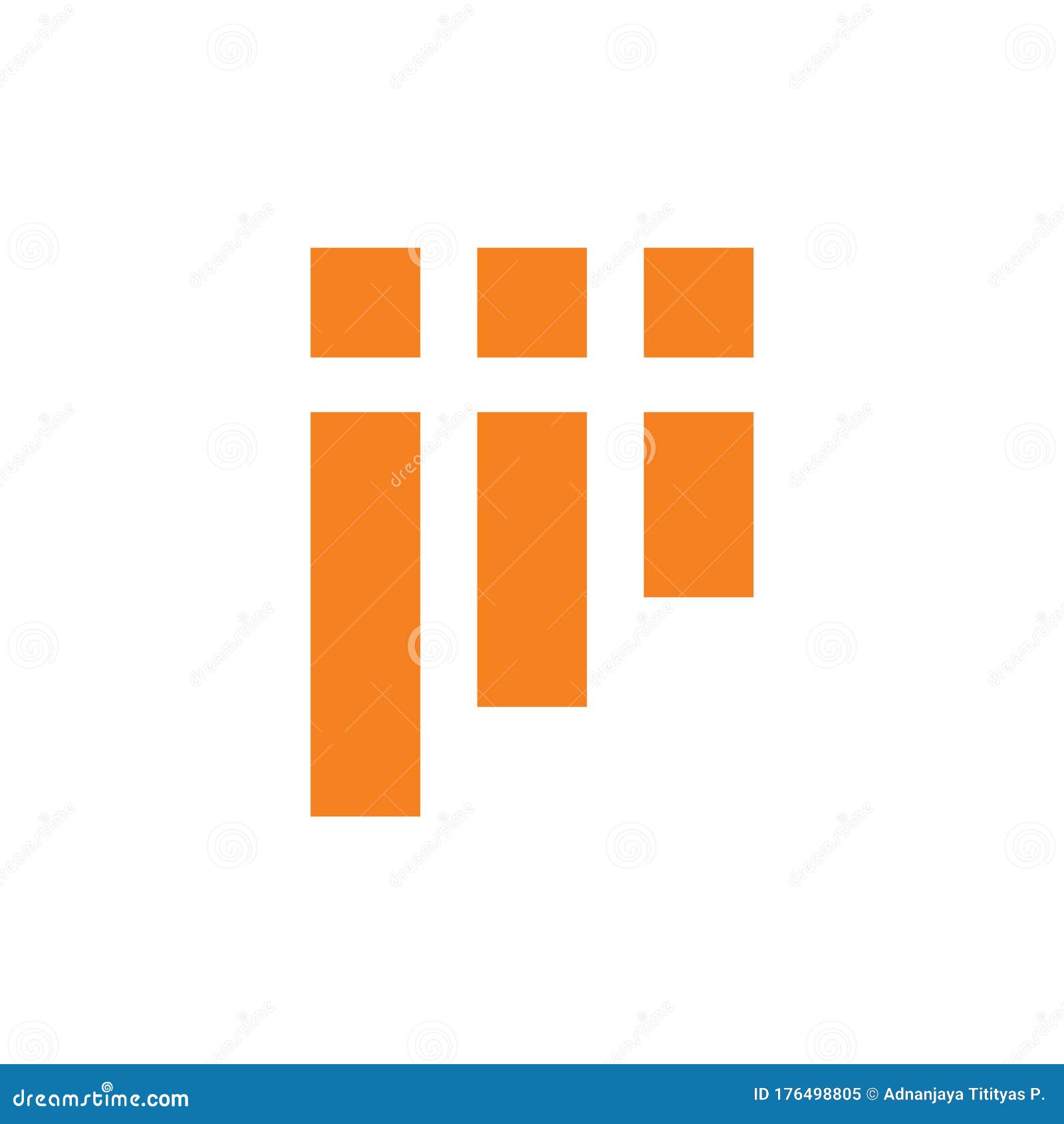 Letter I Simple Geometric Logo Vector Stock Illustration - Illustration ...