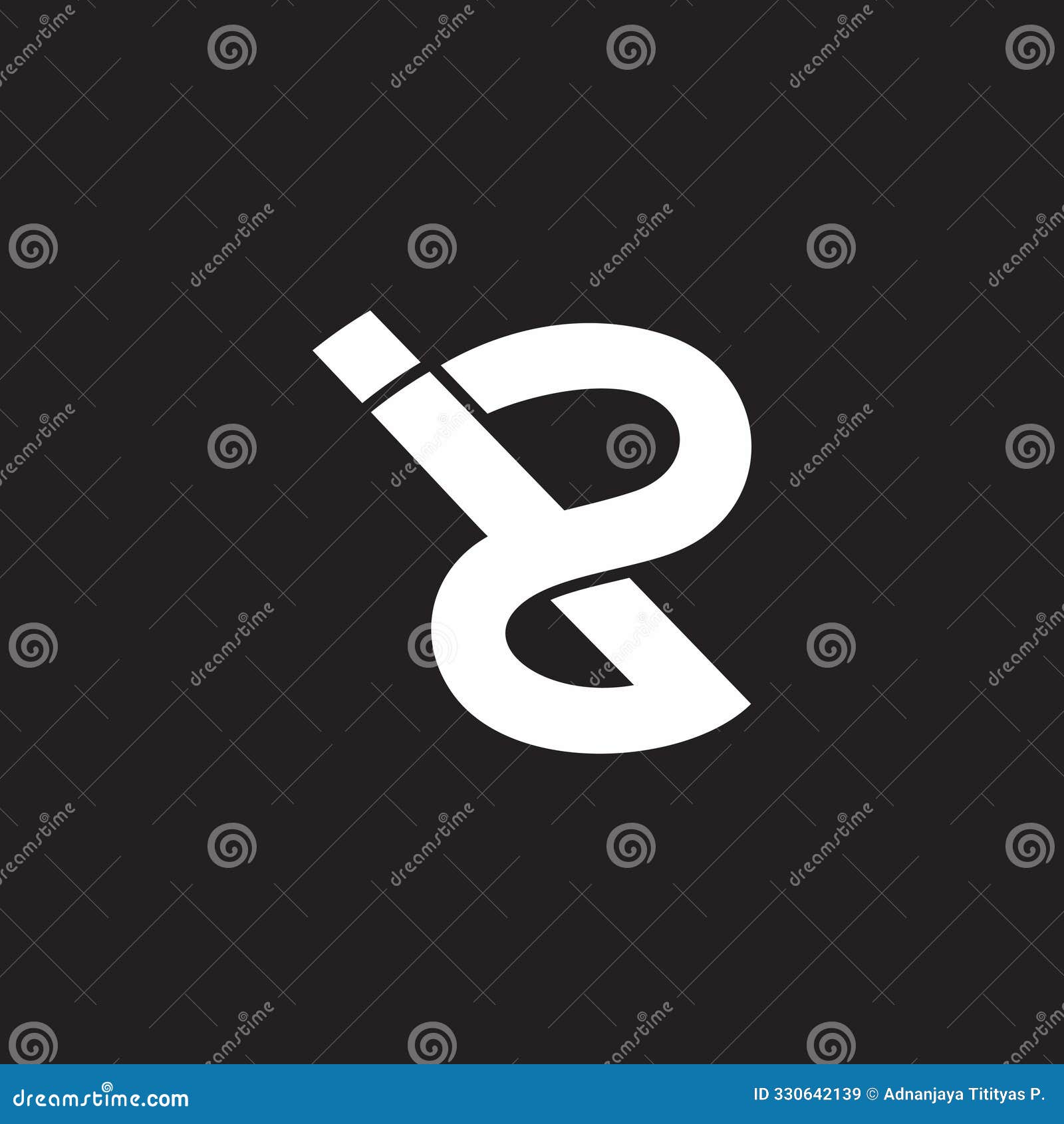 Letter I2 Simple Linked Linear Logo Vector | CartoonDealer.com #330642139