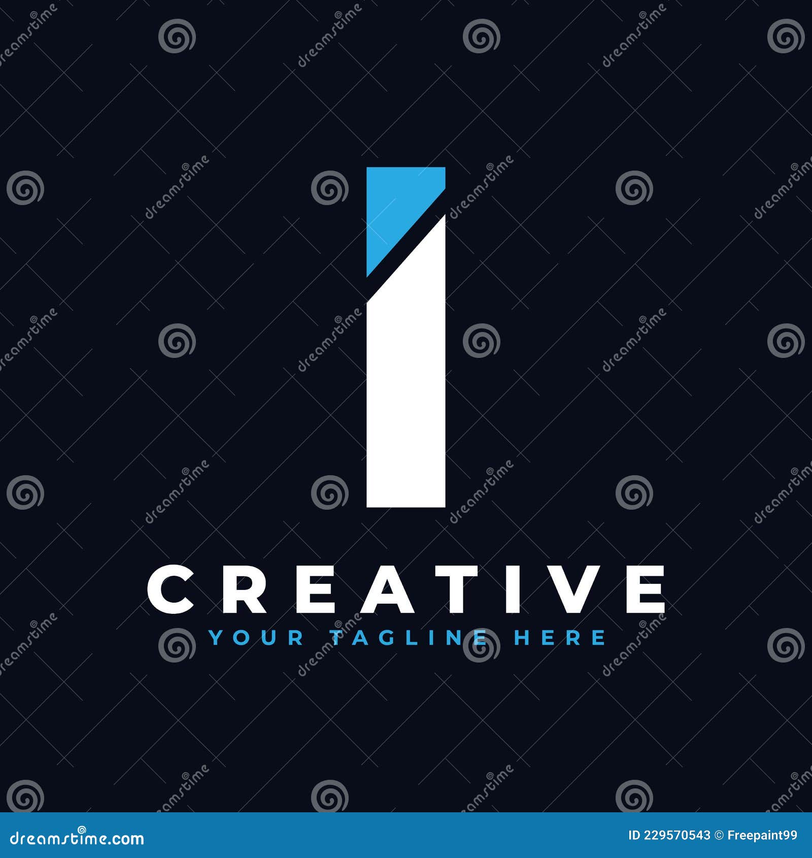 Letter I Tech Logo. Design Vector Illustration Modern Monogram Icon ...