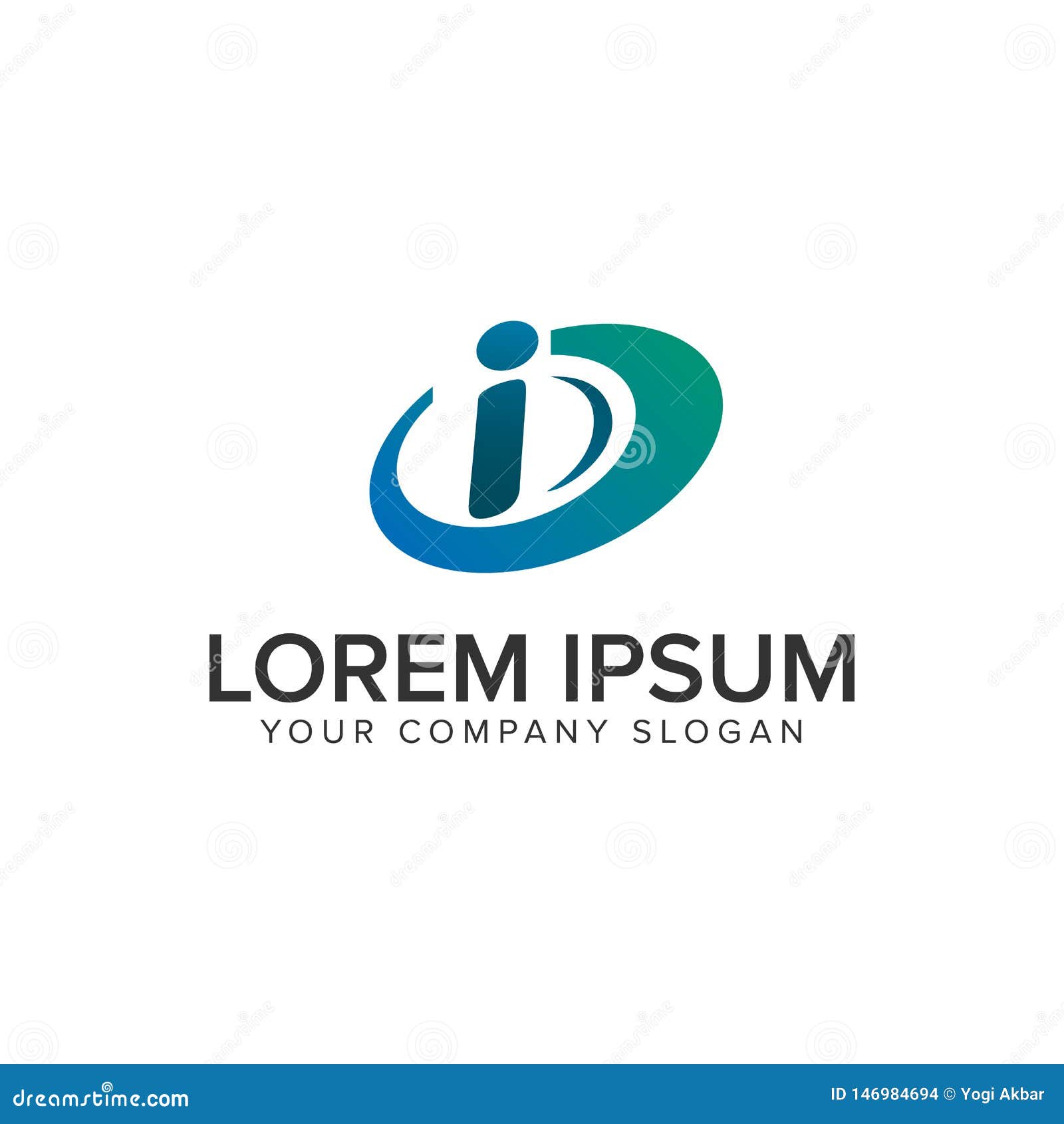 Letter I Technology Logo Design Concept Template Stock Vector ...