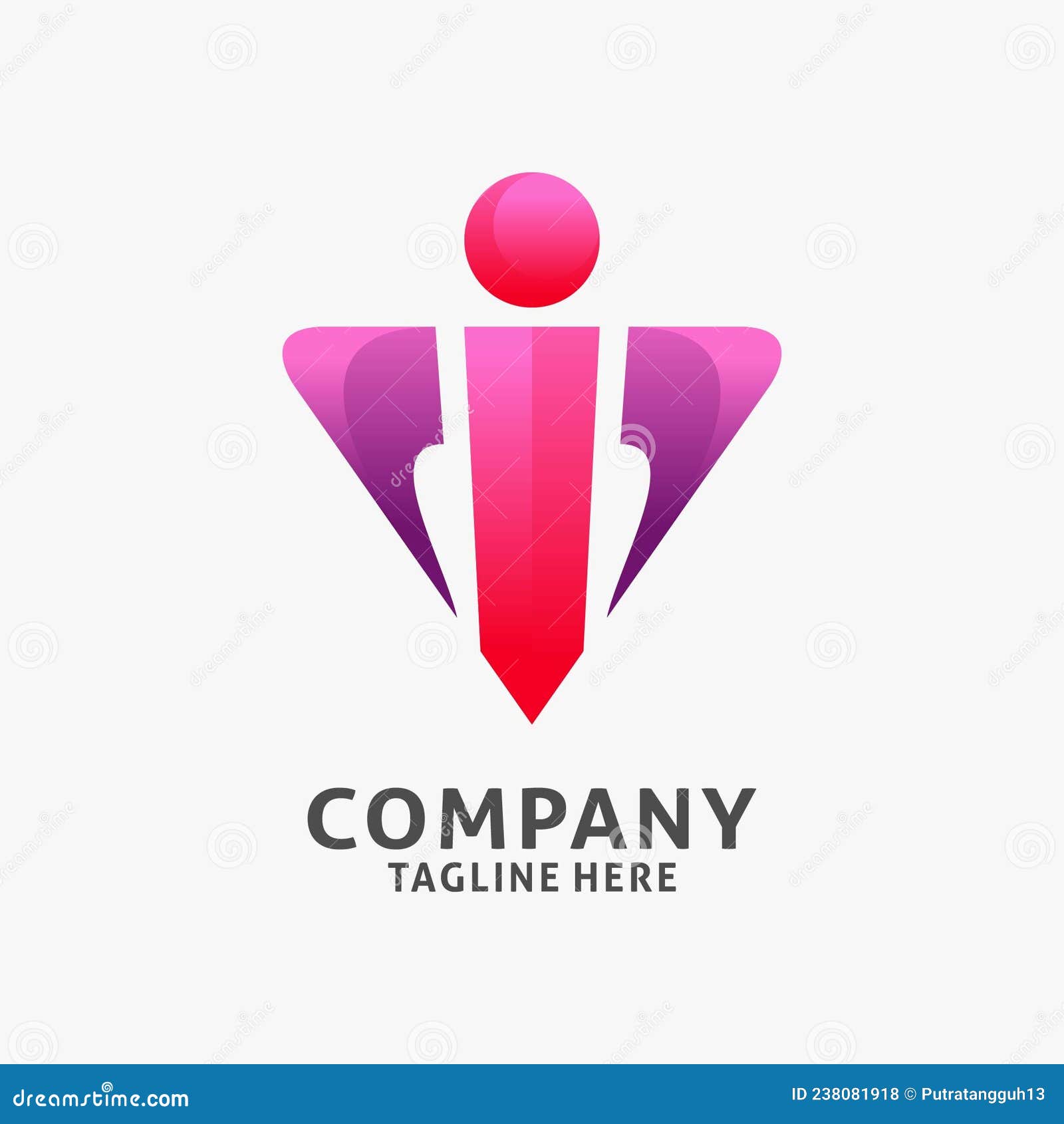 Letter I Triangle Gradient Logo Design Stock Vector - Illustration of ...