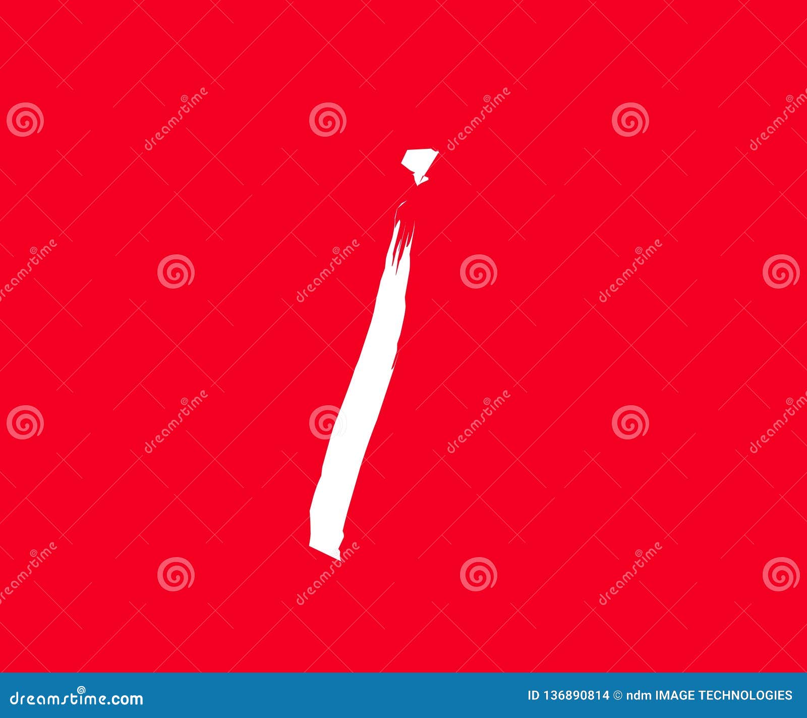 Letter I White in Red Background Stock Illustration - Illustration of ...