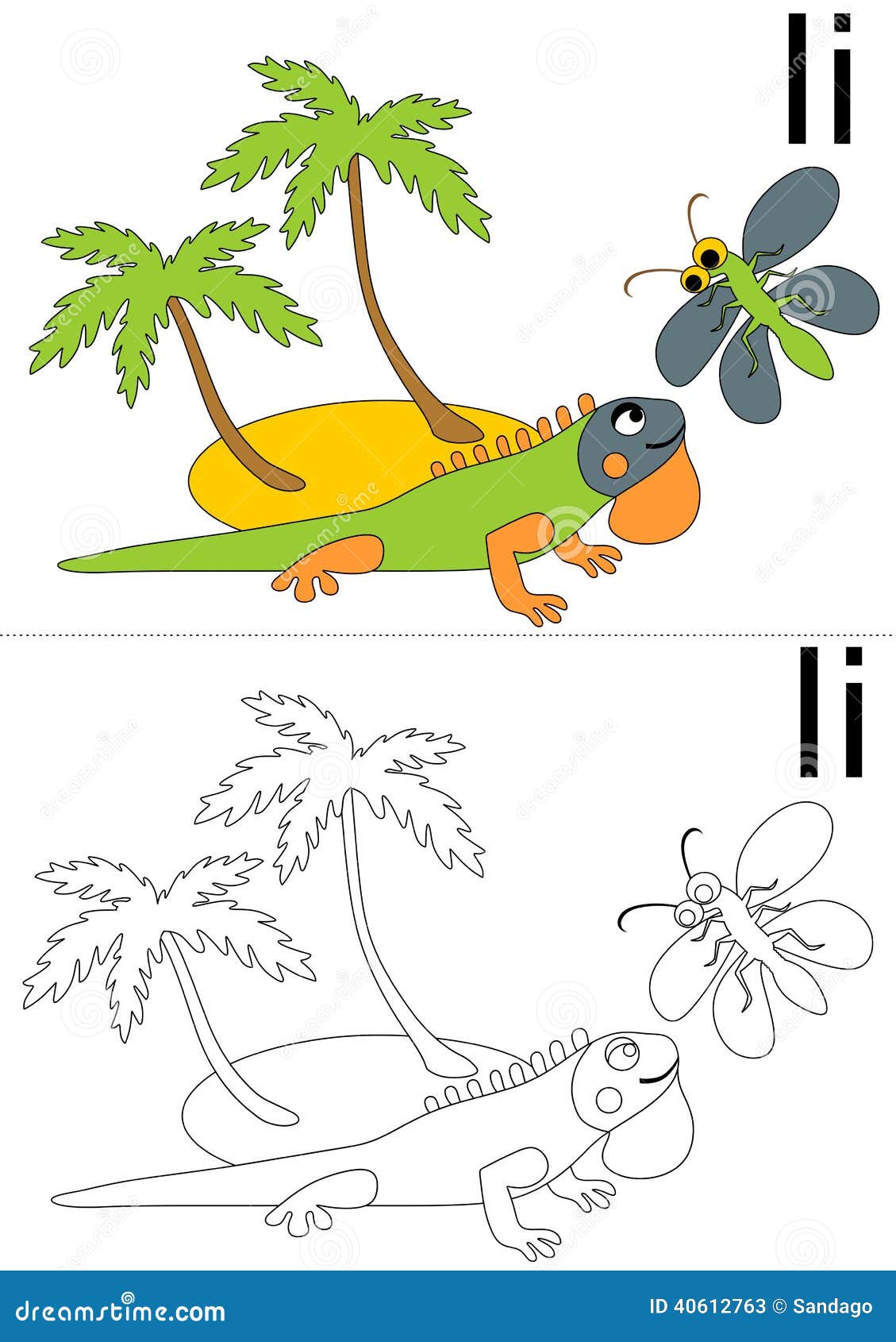 Letter i worksheet stock vector. Illustration of elementary - 40612763