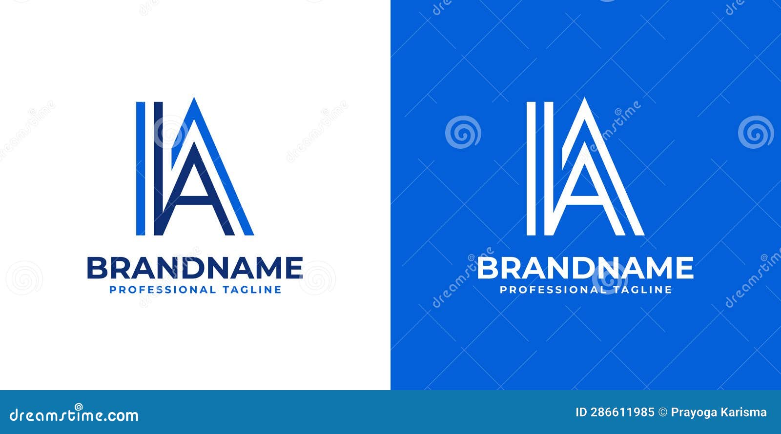 Letter IA Line Monogram Logo, Suitable for Business with IA or AI ...