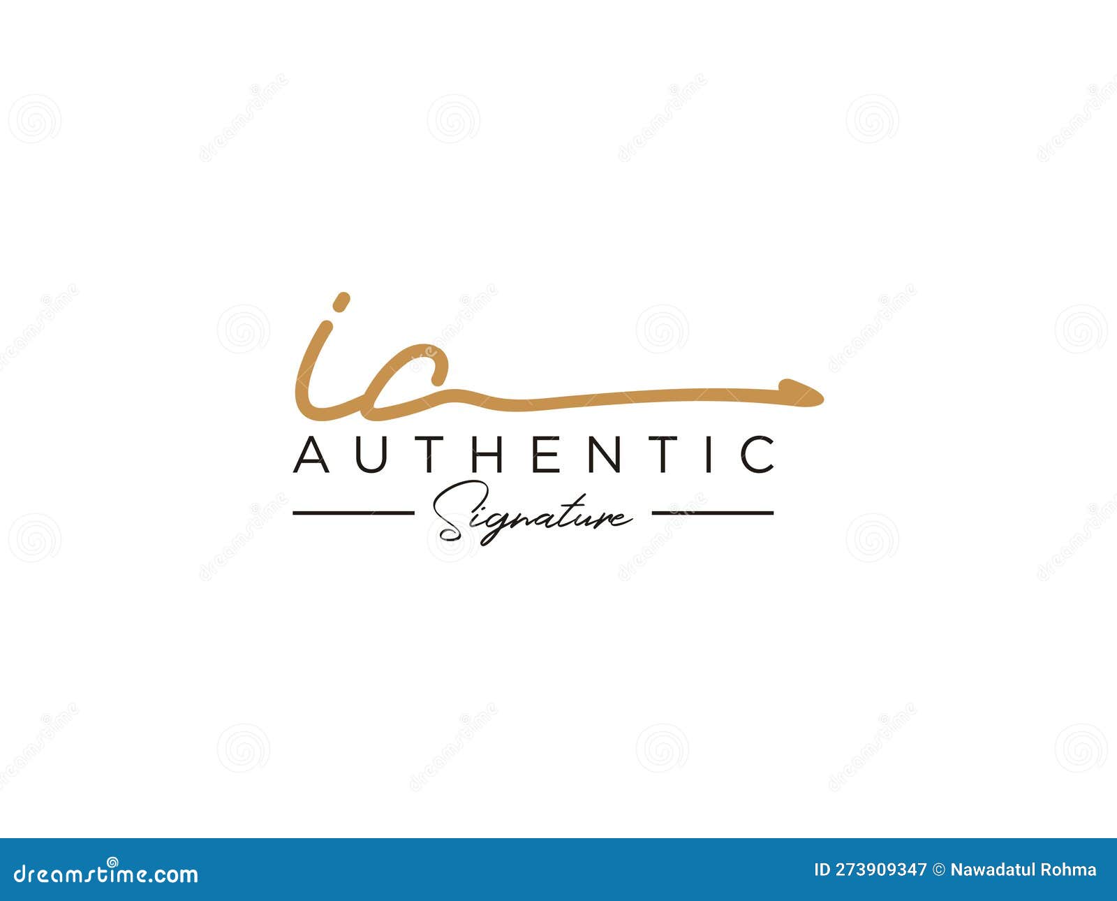 Letter IA Signature Logo Template Vector Stock Vector - Illustration of ...