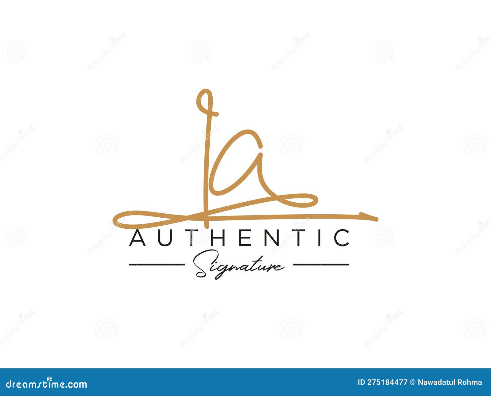 Letter IA Signature Logo Template Vector Stock Vector - Illustration of ...