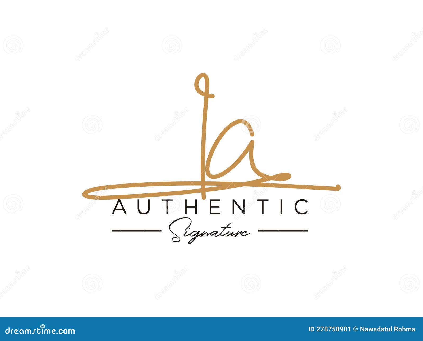 Letter IA Signature Logo Template Vector Stock Vector - Illustration of ...