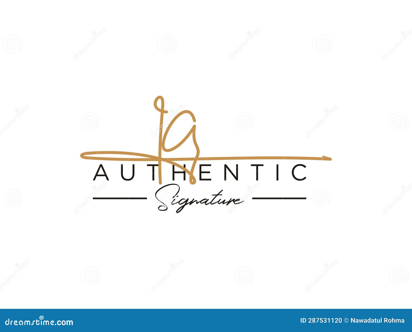 Letter IA Signature Logo Template Vector Stock Vector - Illustration of ...