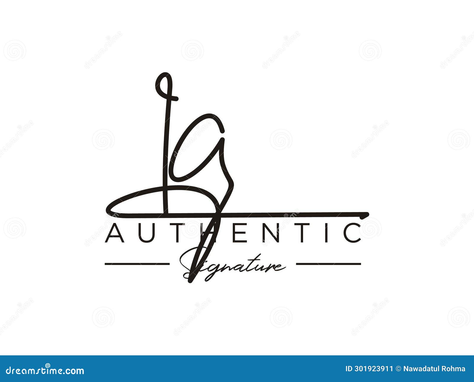 Letter IA Signature Logo Template Vector Stock Vector - Illustration of ...
