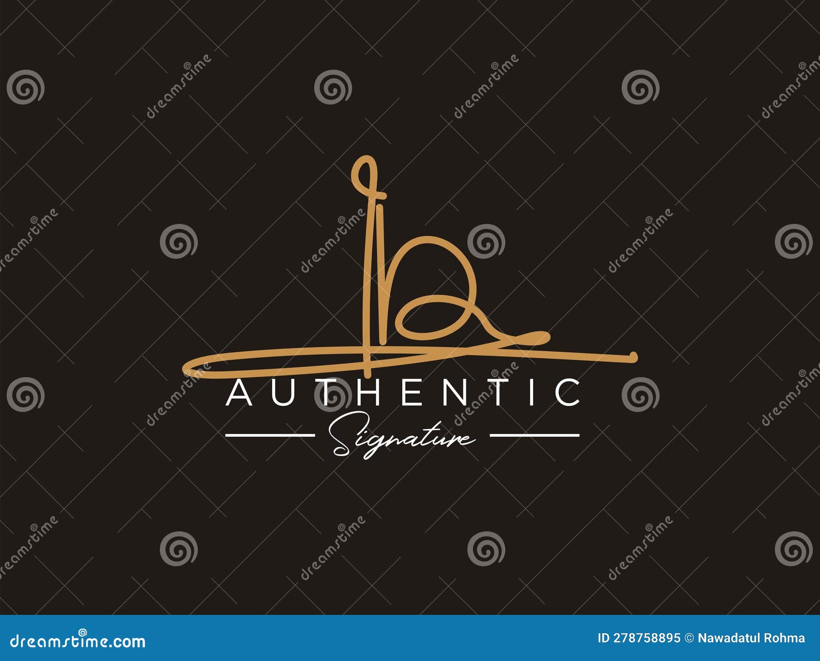 Letter IB Signature Logo Template Vector Stock Vector - Illustration of ...