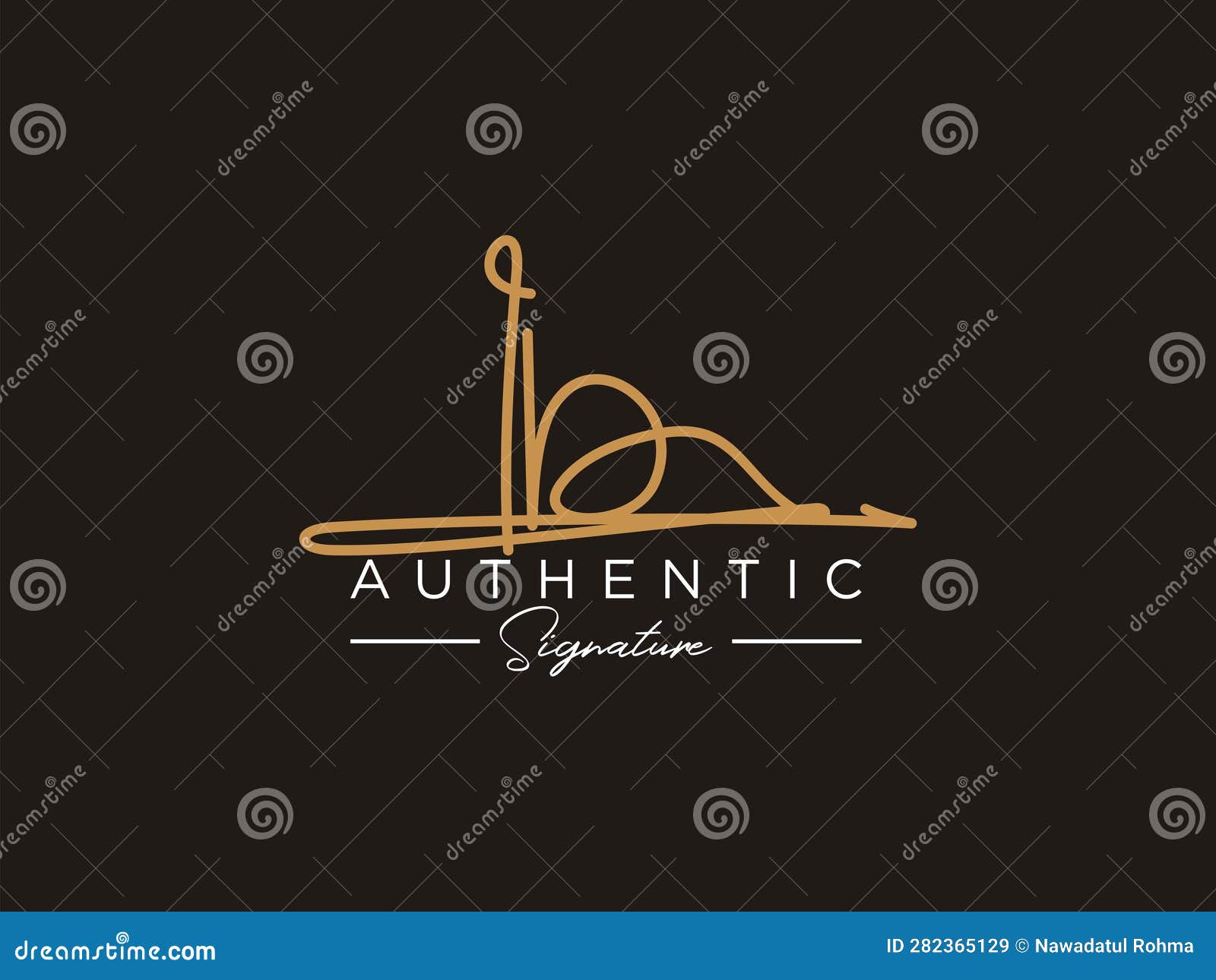 Letter IB Signature Logo Template Vector Stock Vector - Illustration of ...