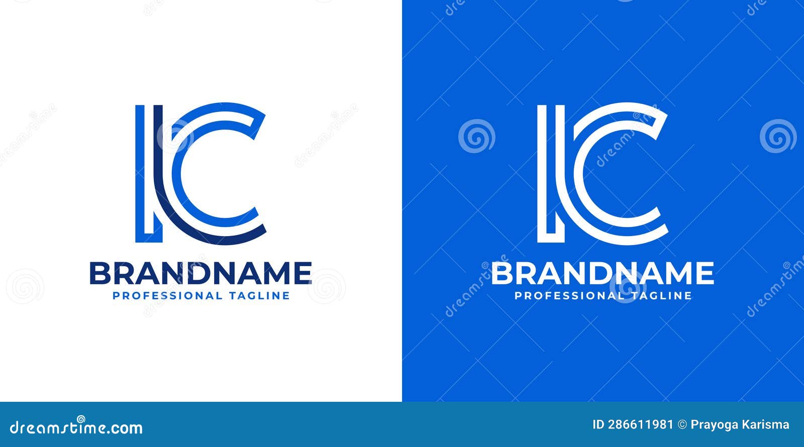 Letter IC Line Monogram Logo, Suitable for Business with IC or CI ...