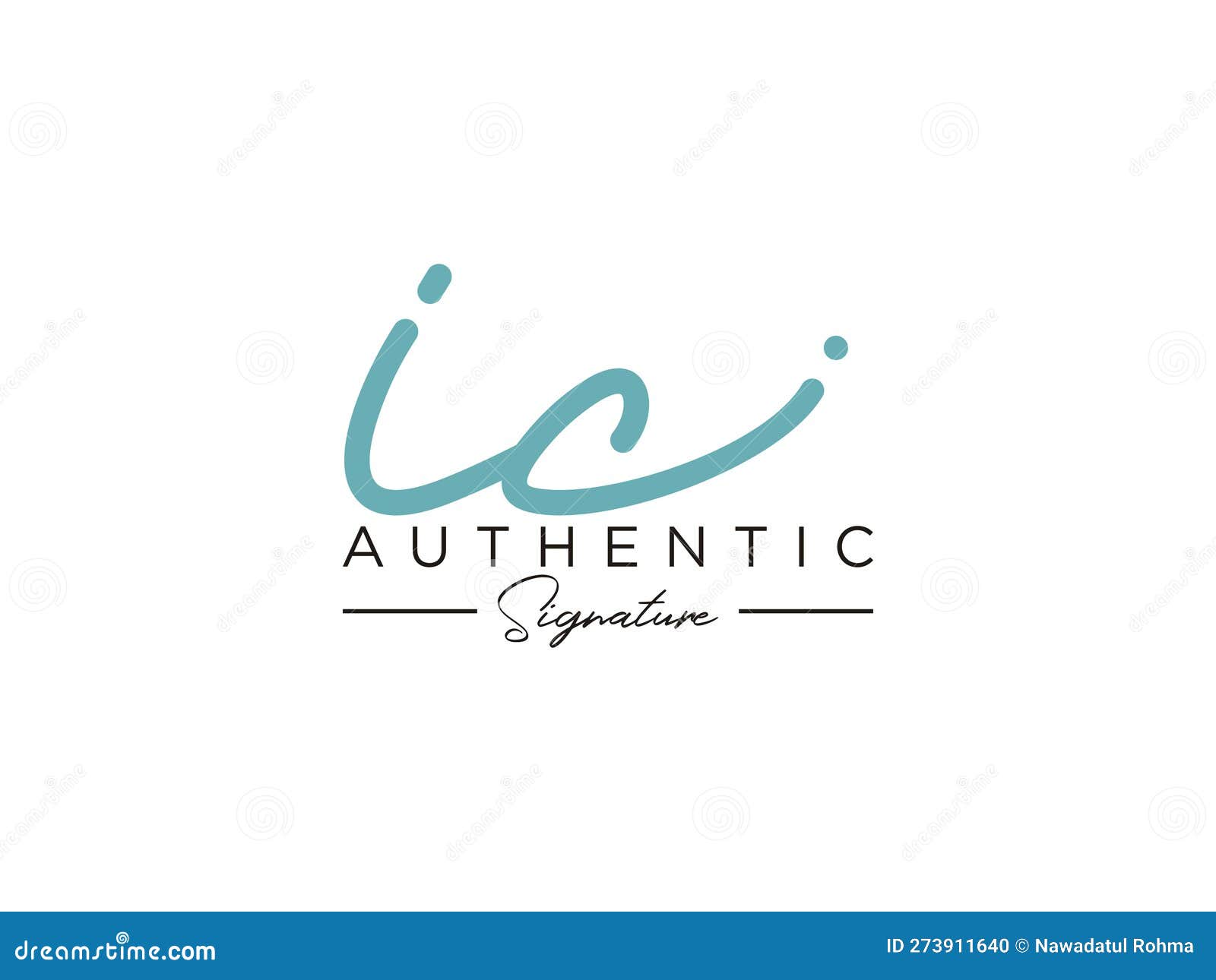 Letter IC Signature Logo Template Vector Stock Vector - Illustration of ...