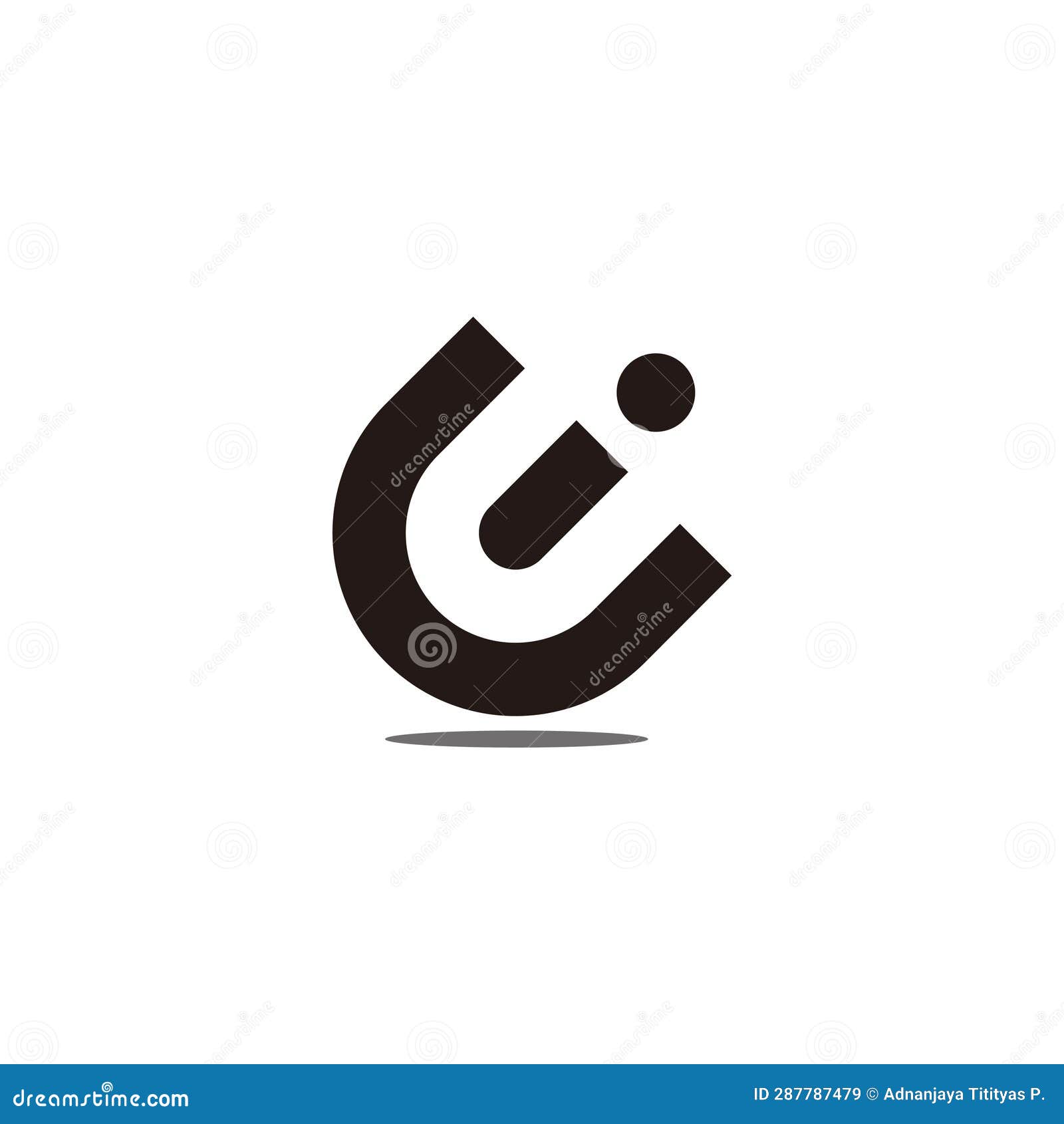 Letter Ic Simple Geometric Cute Logo Vector Stock Vector - Illustration ...